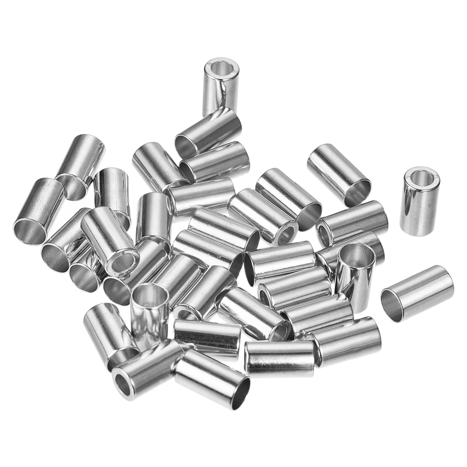 Uxcell 36pcs Cord End Lock Metal Drawstring Rope Stopper Column Rope ...