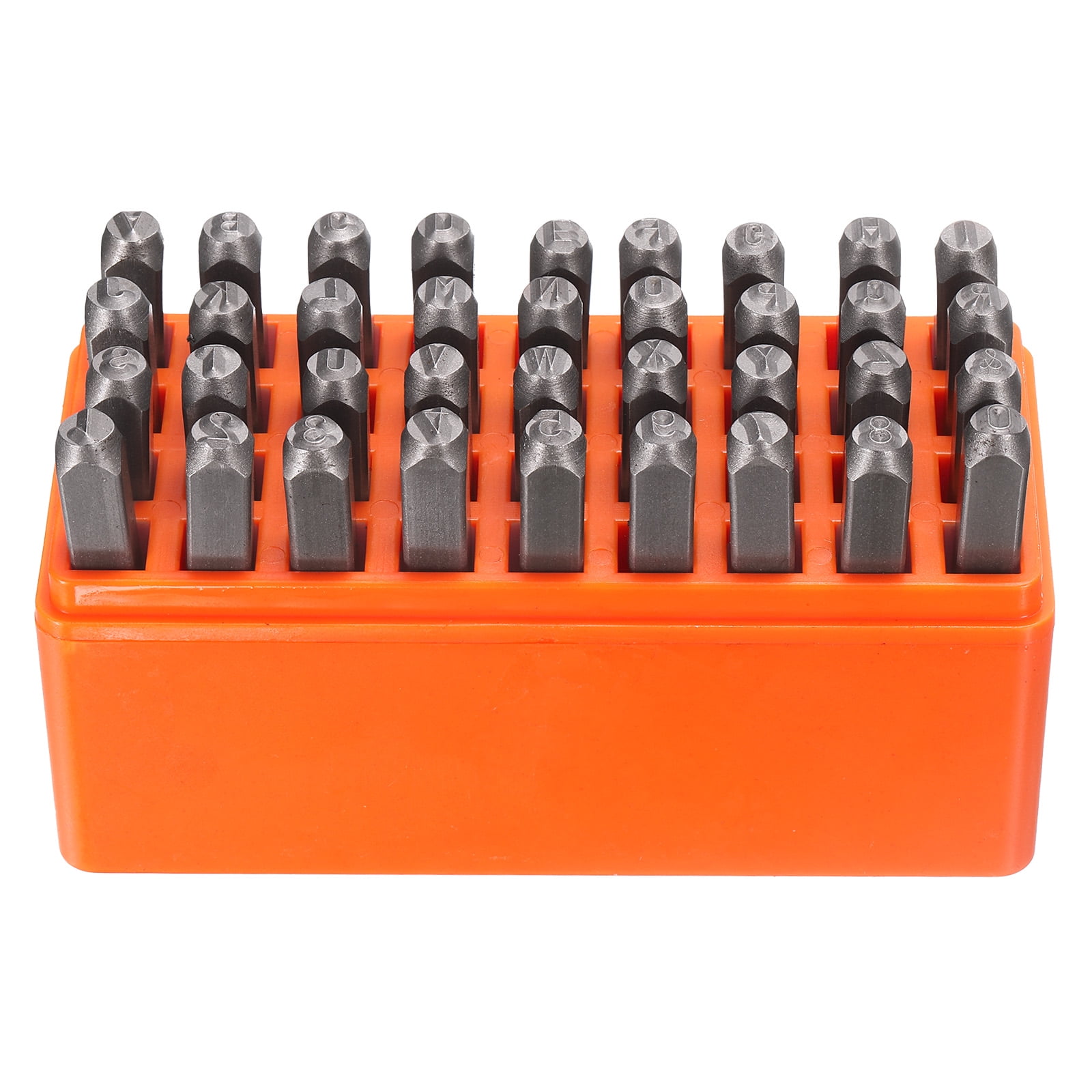 Uxcell 36pcs Metal Stamping Kit 3/16" (5mm) Steel Letter Punch Press ...