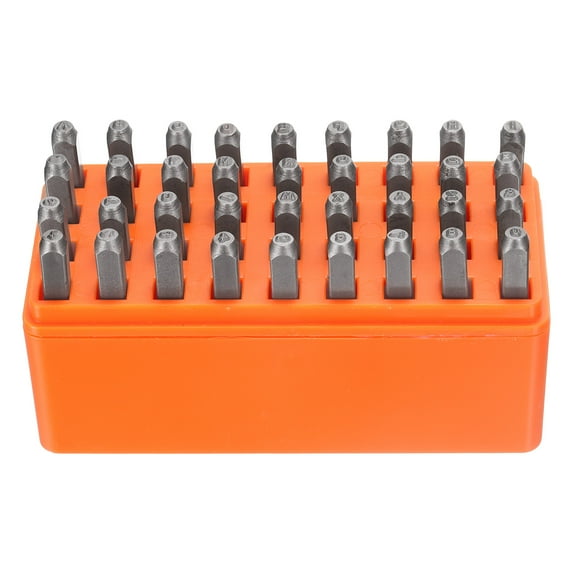Uxcell 36pcs Metal Stamping Kit 5/64" (2mm) Steel Letter Punch Press ...