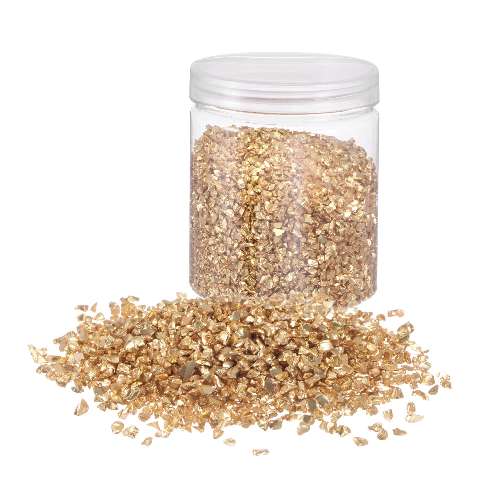 Uxcell 370g Crushed Glass Chips 1-3mm Irregular Broken Sprinkles Chunky ...