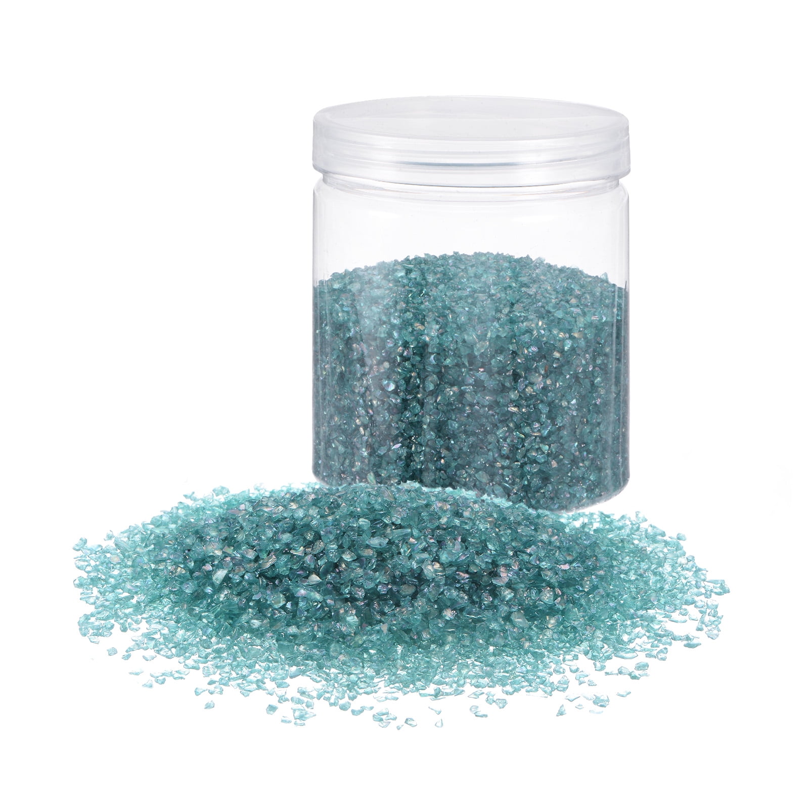 Uxcell 370g Crushed Glass Chips 1-3mm Irregular Broken Sprinkles Chunky ...
