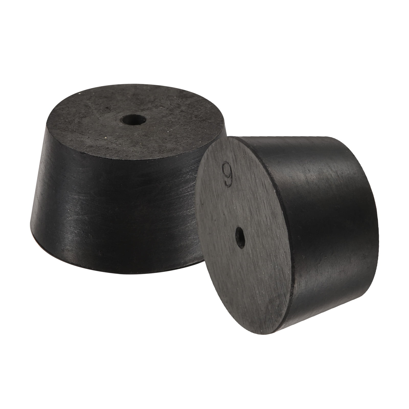Uxcell 37mm to 45mm w Hole Rubber Tapered Plug for Lab Home Black 3 ...