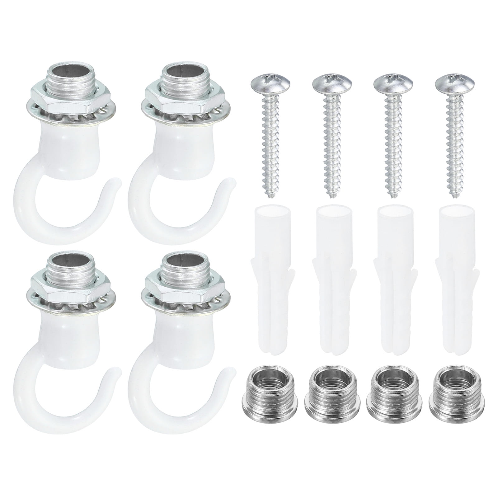 Uxcell 37mmx23mm Ceiling Hook, 4 Pack Screw Hooks Light Fixtures ...