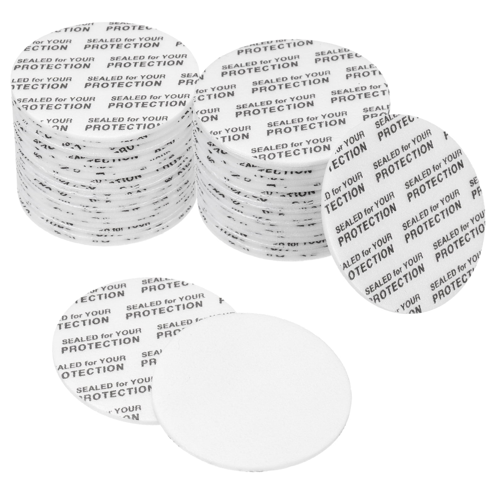 Uxcell 38mm/1.5"Foam Lid Liner, 160Pcs Adhesive Round PS Pressure Sensitive Seals, Cap Liners ...