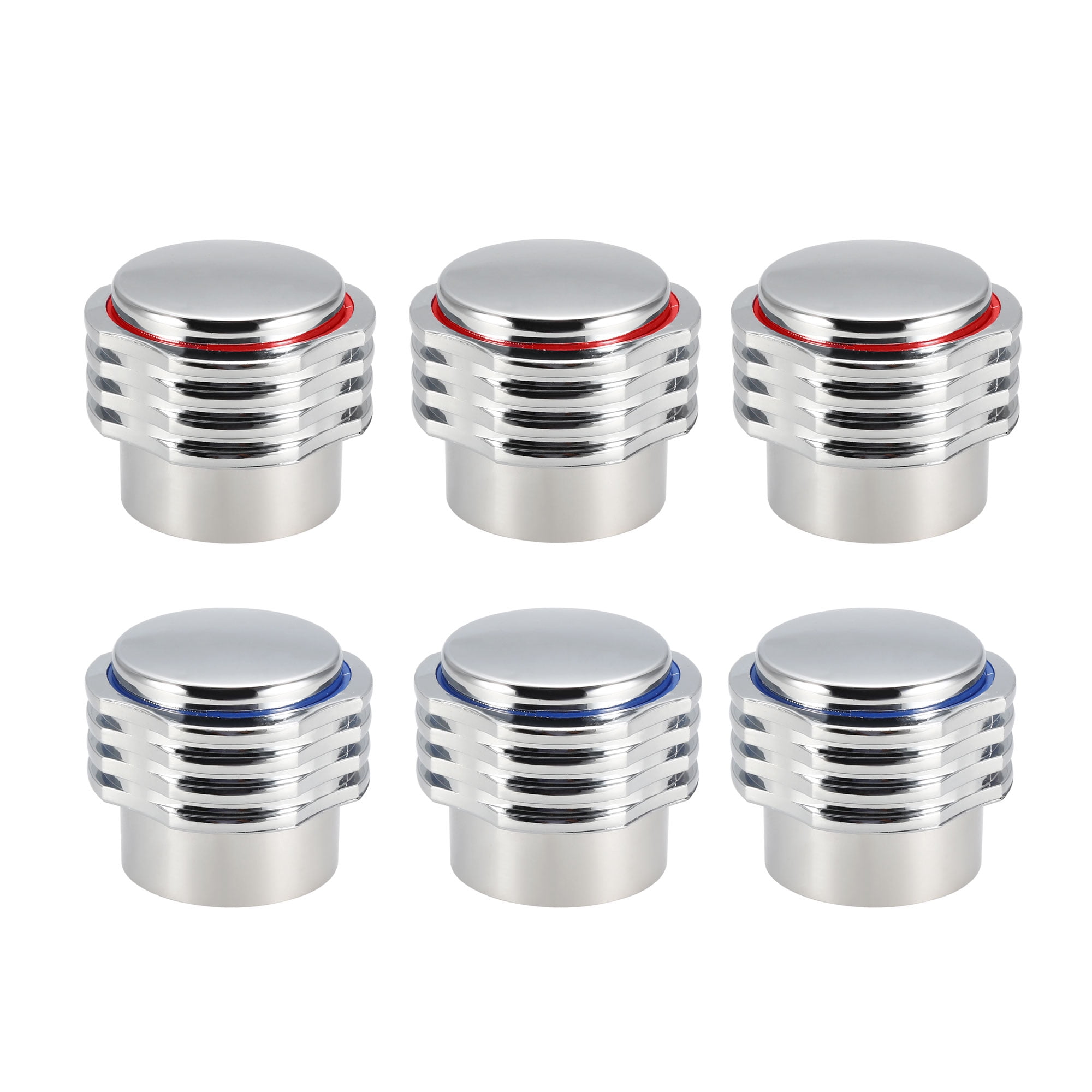 Uxcell 38mm Dia Faucet Knob Handle Replacement Silver Tone 6 Pack ...