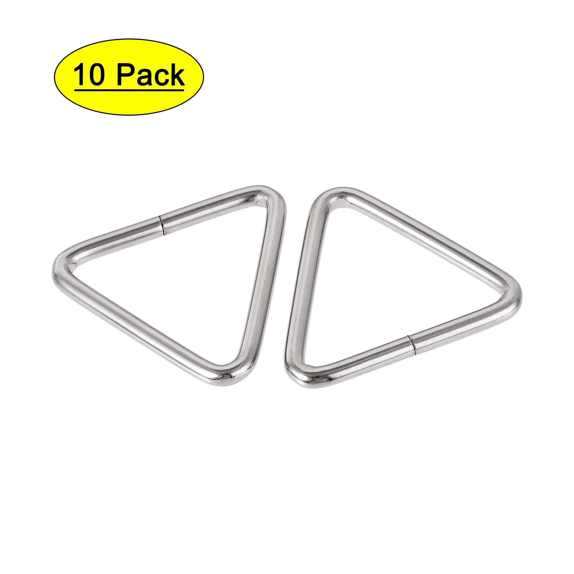 Uxcell 38mm Inner Width Metal Triangle Ring Buckle 10 Pack - Walmart.com