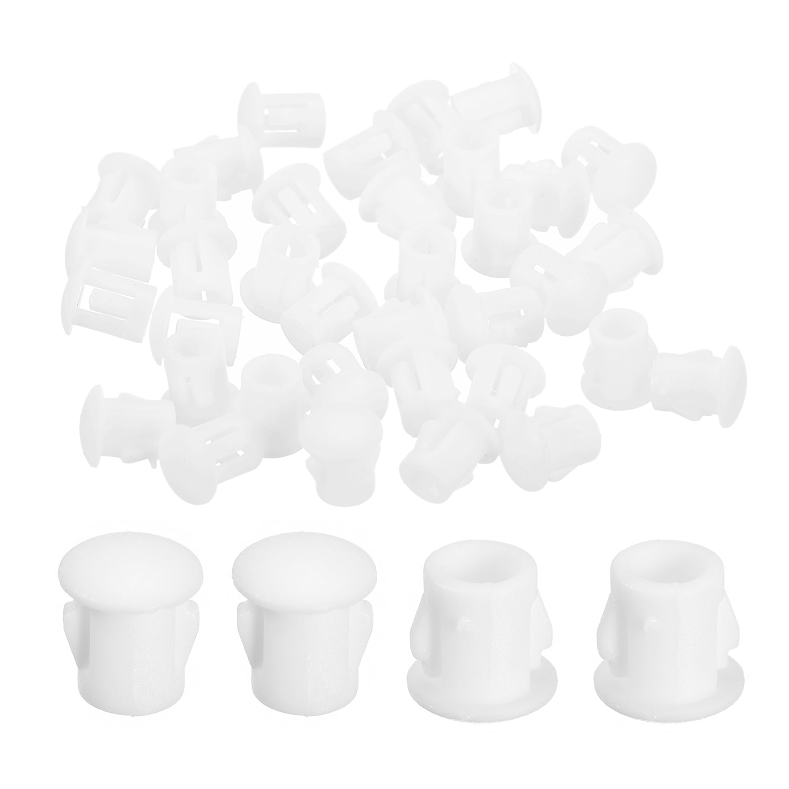 Uxcell 38pack 5mm(3/16") Nylon Hole Plugs, Flush Type Panel Round Snap ...