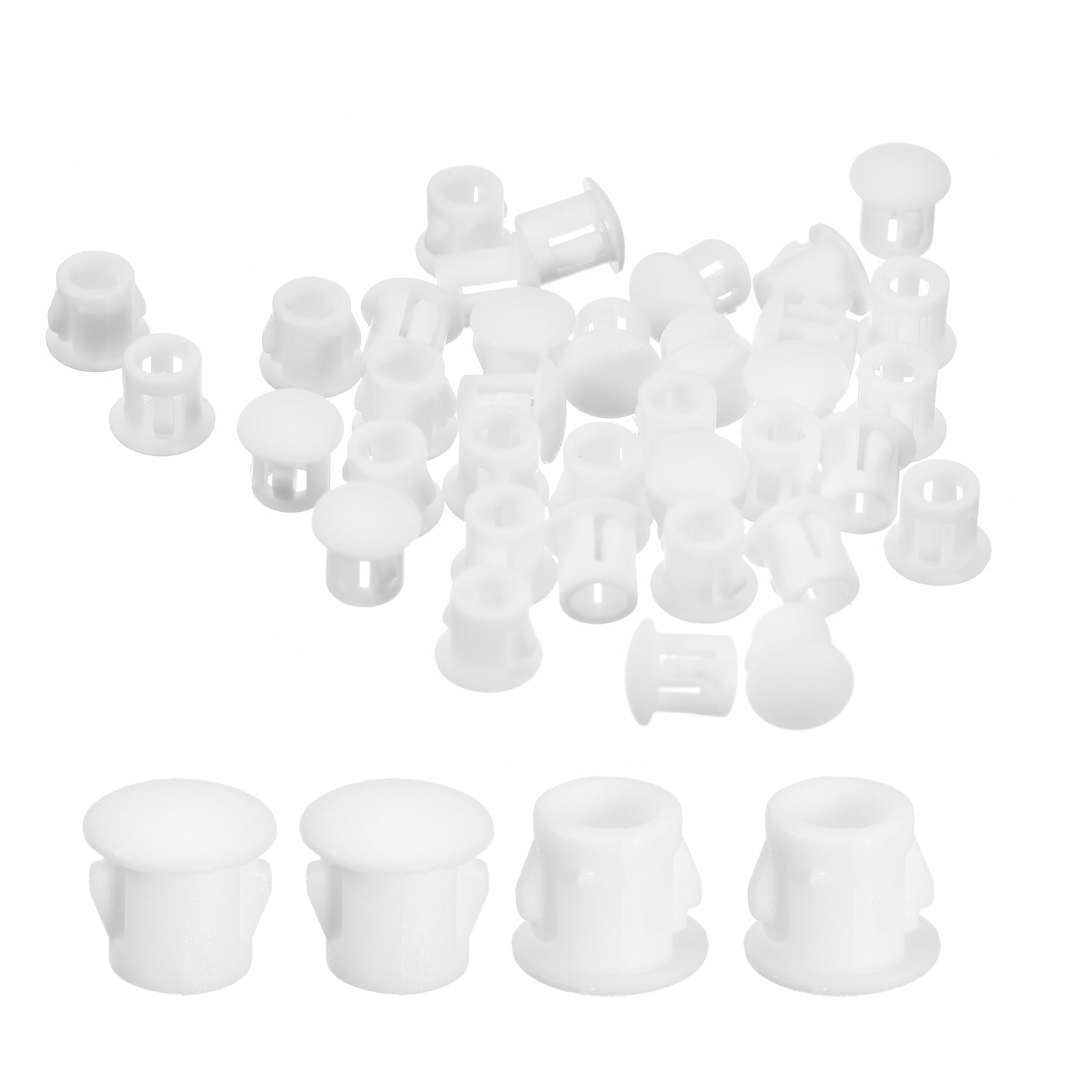 Uxcell 38pack 5mm(3/16") Nylon Hole Plugs, Flush Type Panel Round Snap ...