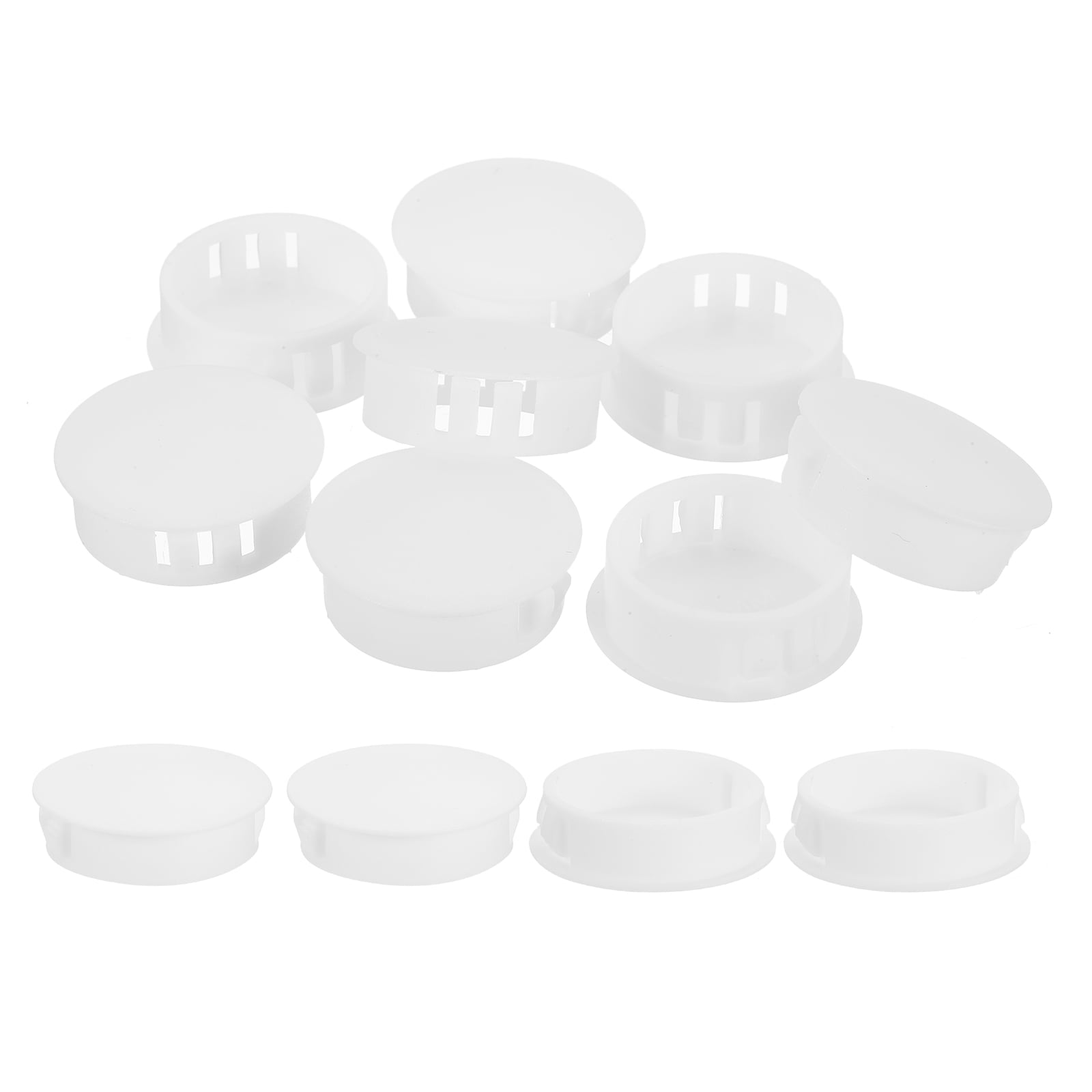 12Pcs 35mm(1-3/8") Flush Type Panel Round Snap in Fastener, White ...