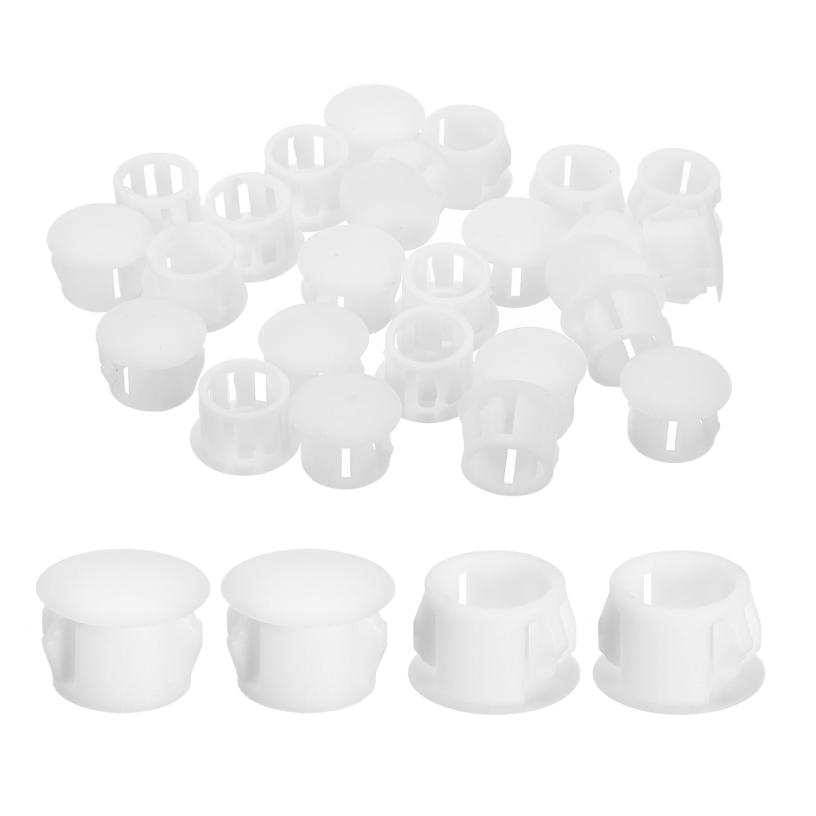Uxcell 38pack 5mm(3/16") Nylon Hole Plugs, Flush Type Panel Round Snap ...