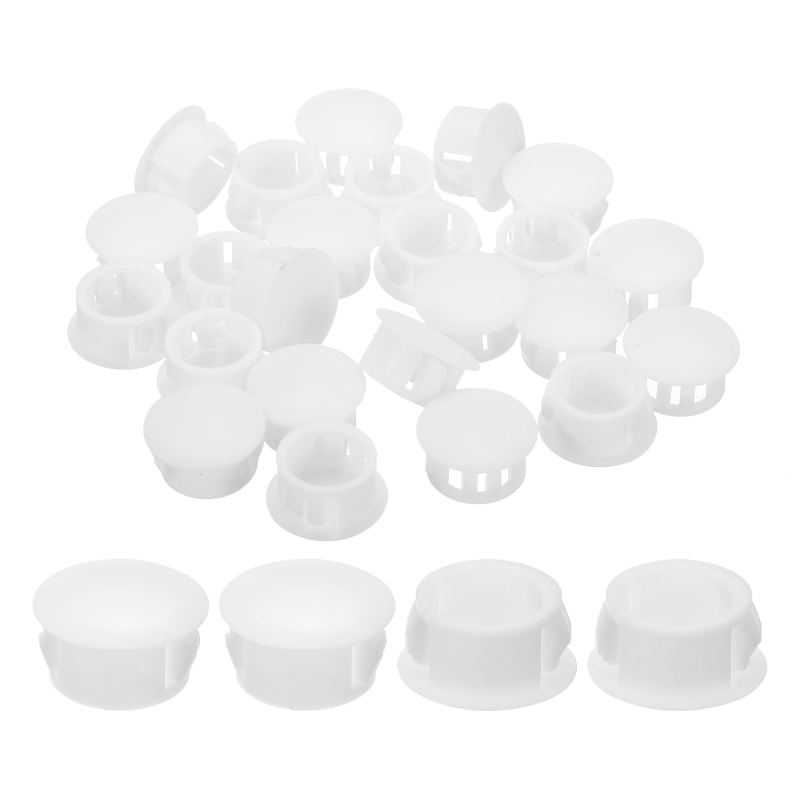 Uxcell 38pack 5mm(3/16") Nylon Hole Plugs, Flush Type Panel Round Snap ...