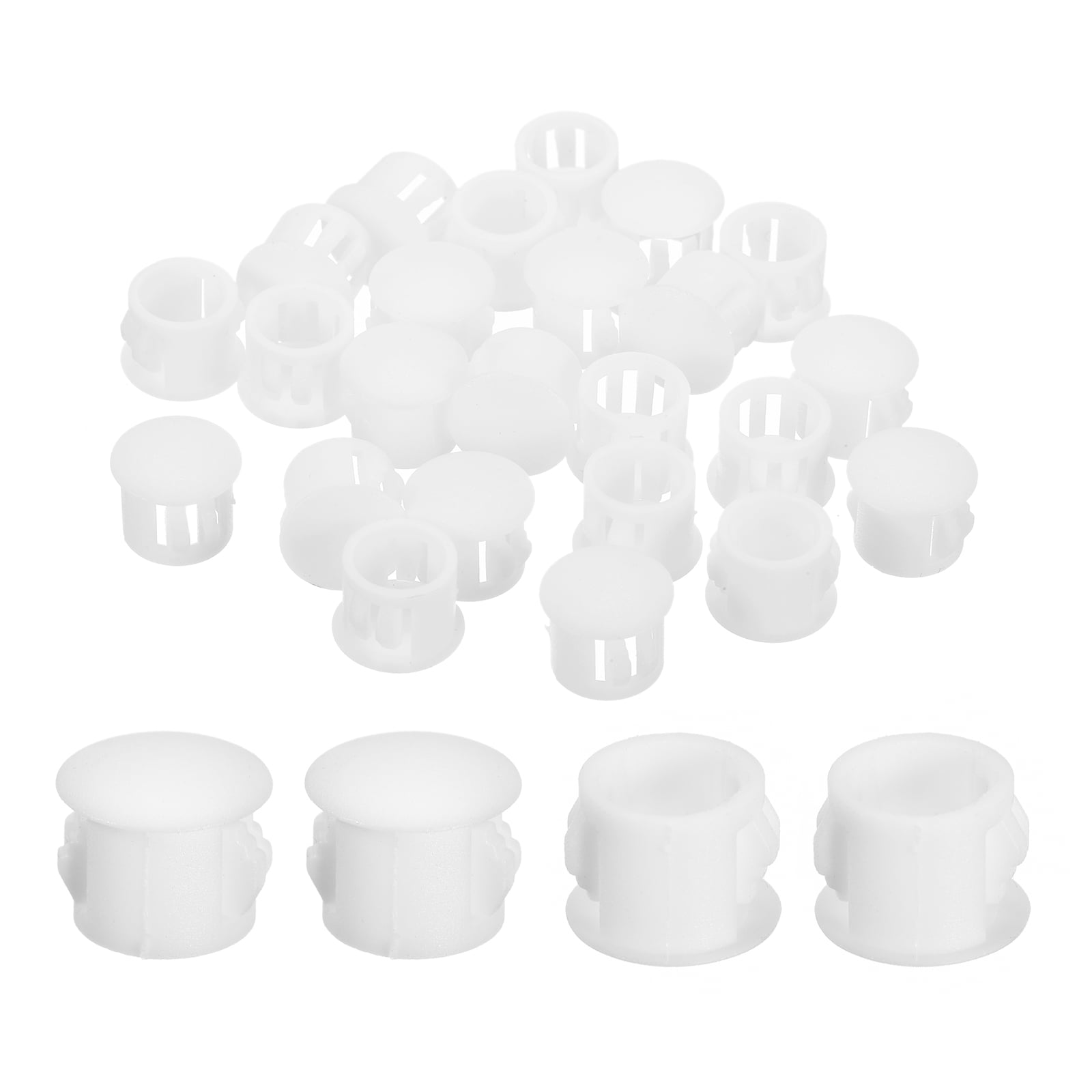 28Pcs 11mm(7/16") Flush Type Panel Round Snap in Fastener, White ...