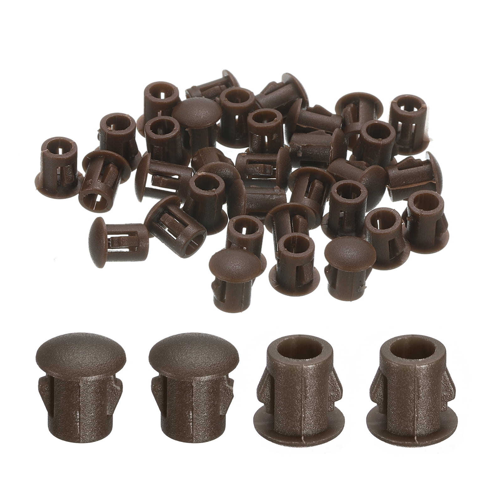 Uxcell 38pack 5mm(3/16")" Nylon Hole Plugs, Flush Type Panel Round Snap ...