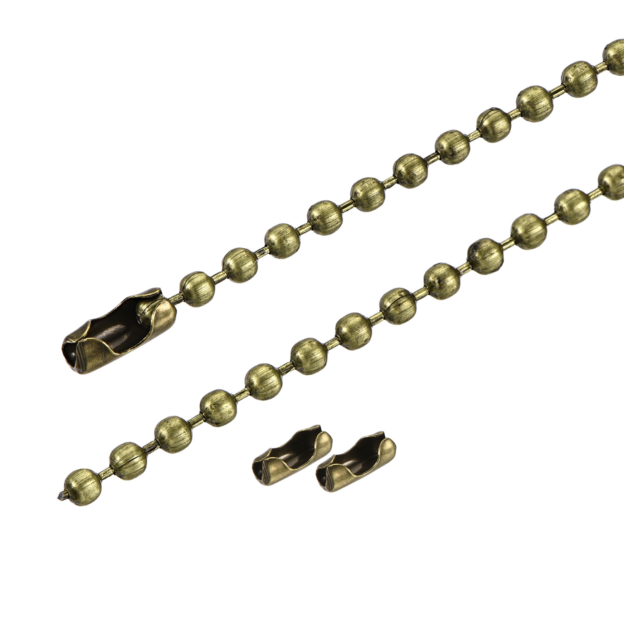 Uxcell 39.4" Long 0.12" Diameter Beaded Link with Connectors Pull Chain ...