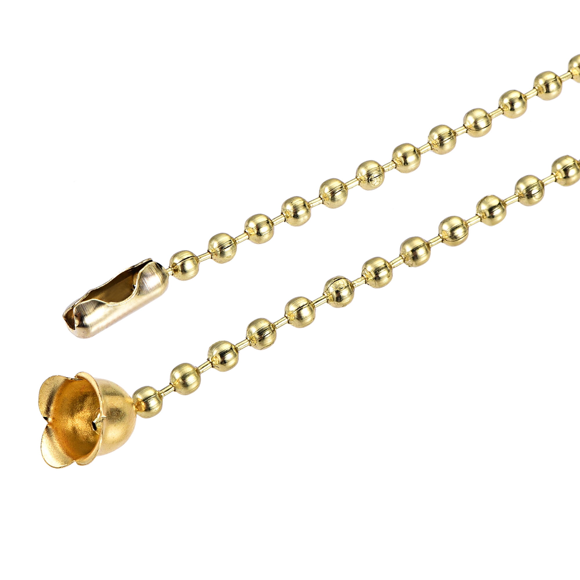Uxcell 39.4" Long 0.12" Diameter Gold Beaded Link with Connectors and ...