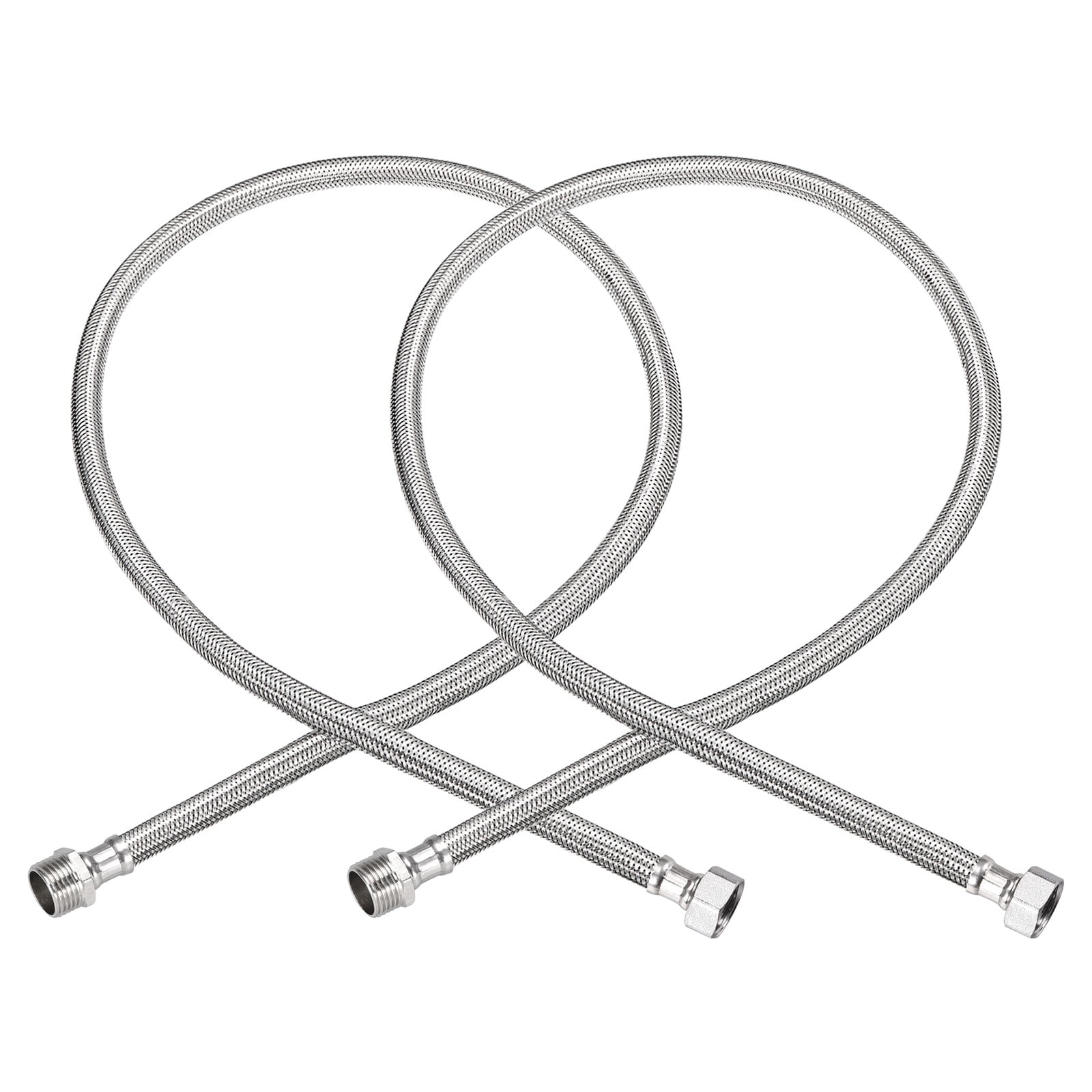 Uxcell 39" Faucet Supply Line Connector, G1/2 Female x G1/2 Male 304 ...