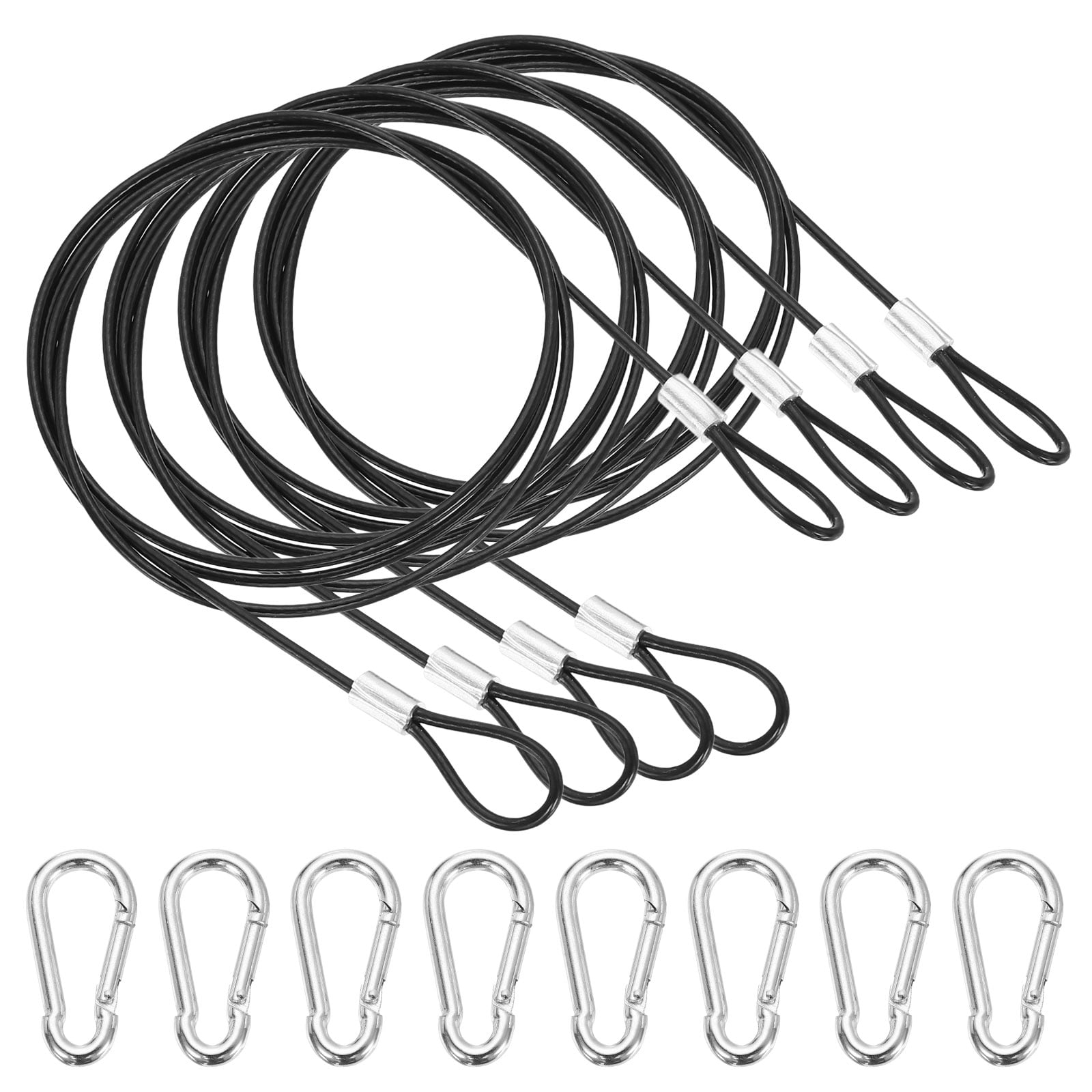 Uxcell 39 Inch Safety Cable Lock, 4 Pcs 304 Stainless Steel Security ...