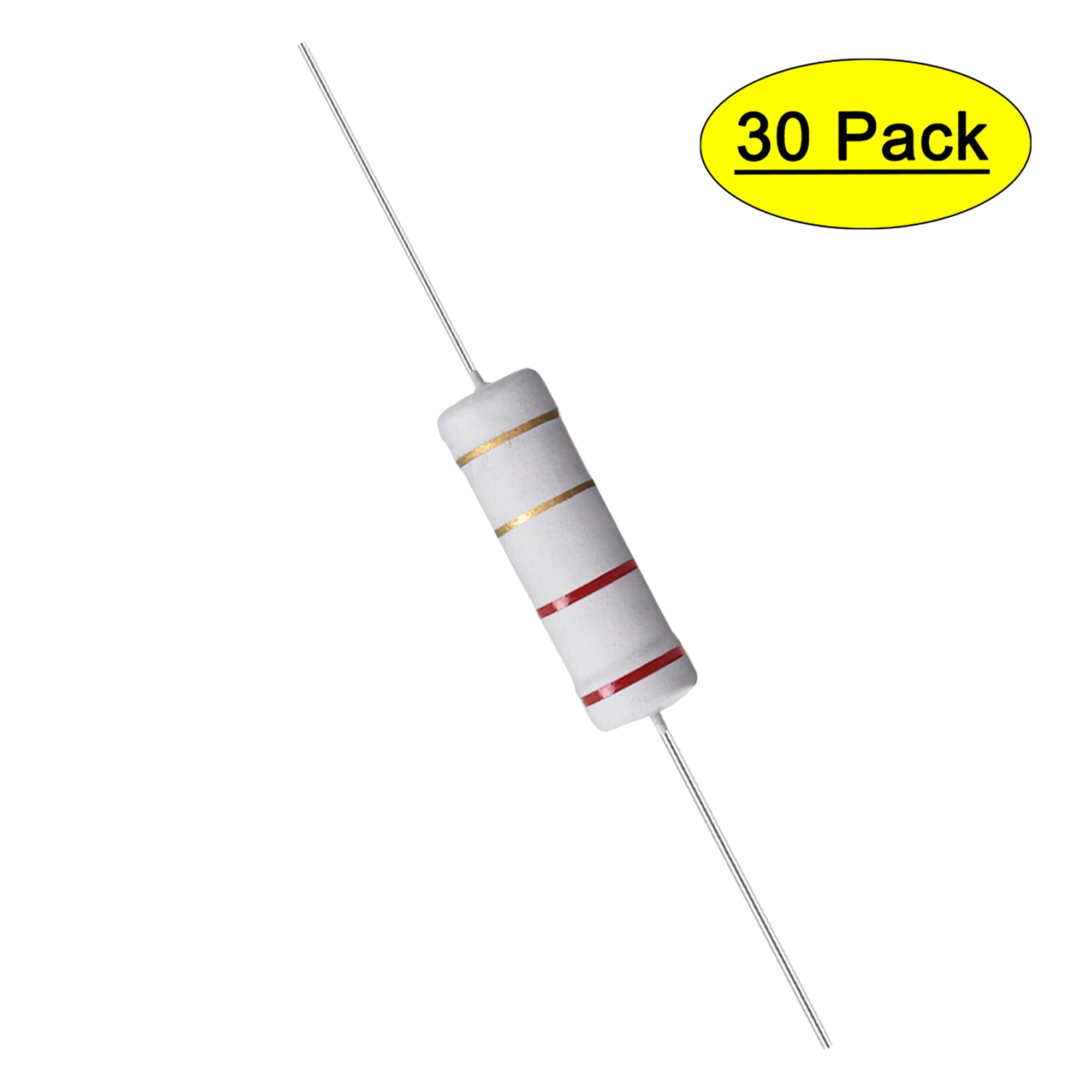 Uxcell 39 Ohm 5W ±5% Tolerance Axile Lead Metal Oxide Film Resistor 30 ...