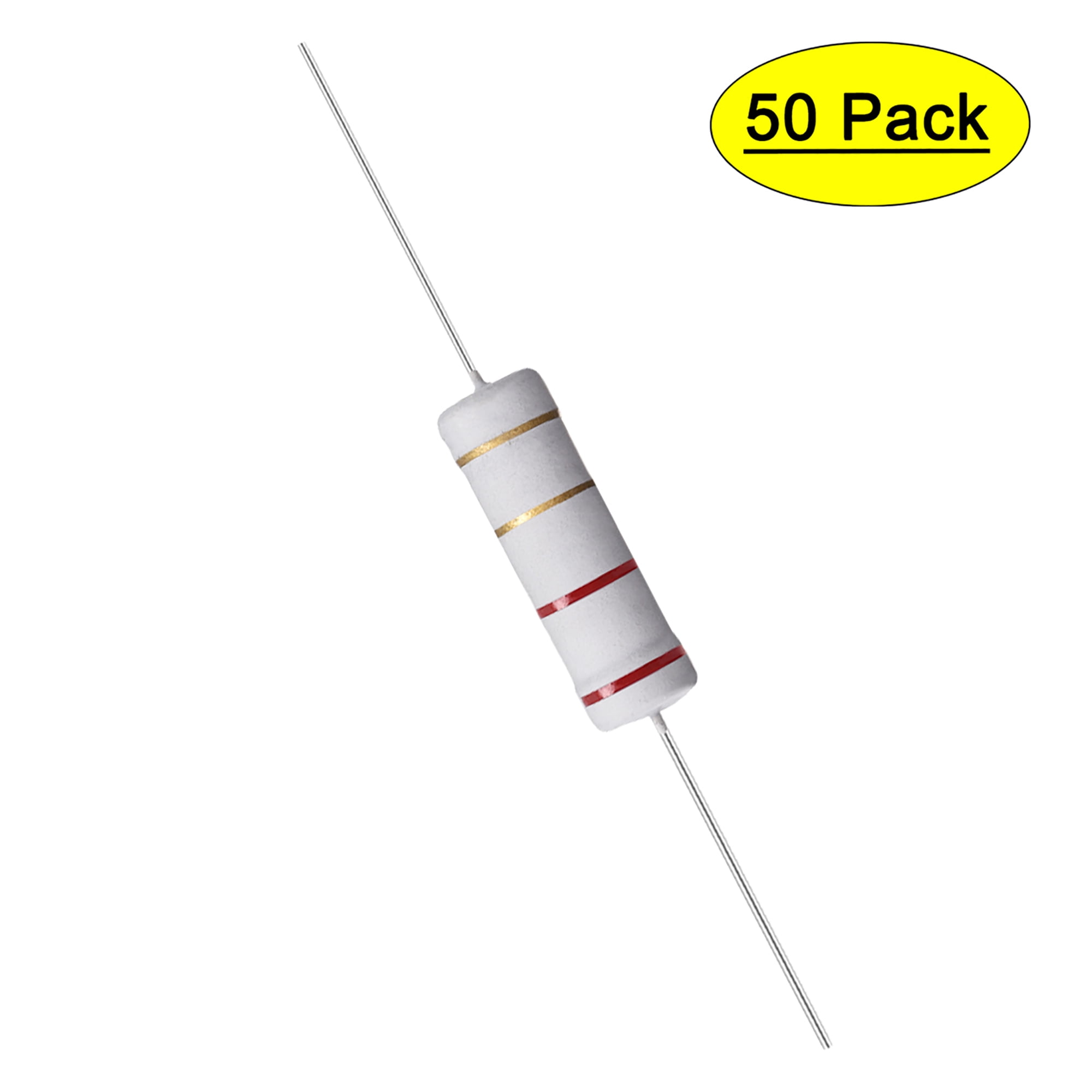 Uxcell 39 Ohm 5W ±5% Tolerance Axile Lead Metal Oxide Film Resistor 50 ...