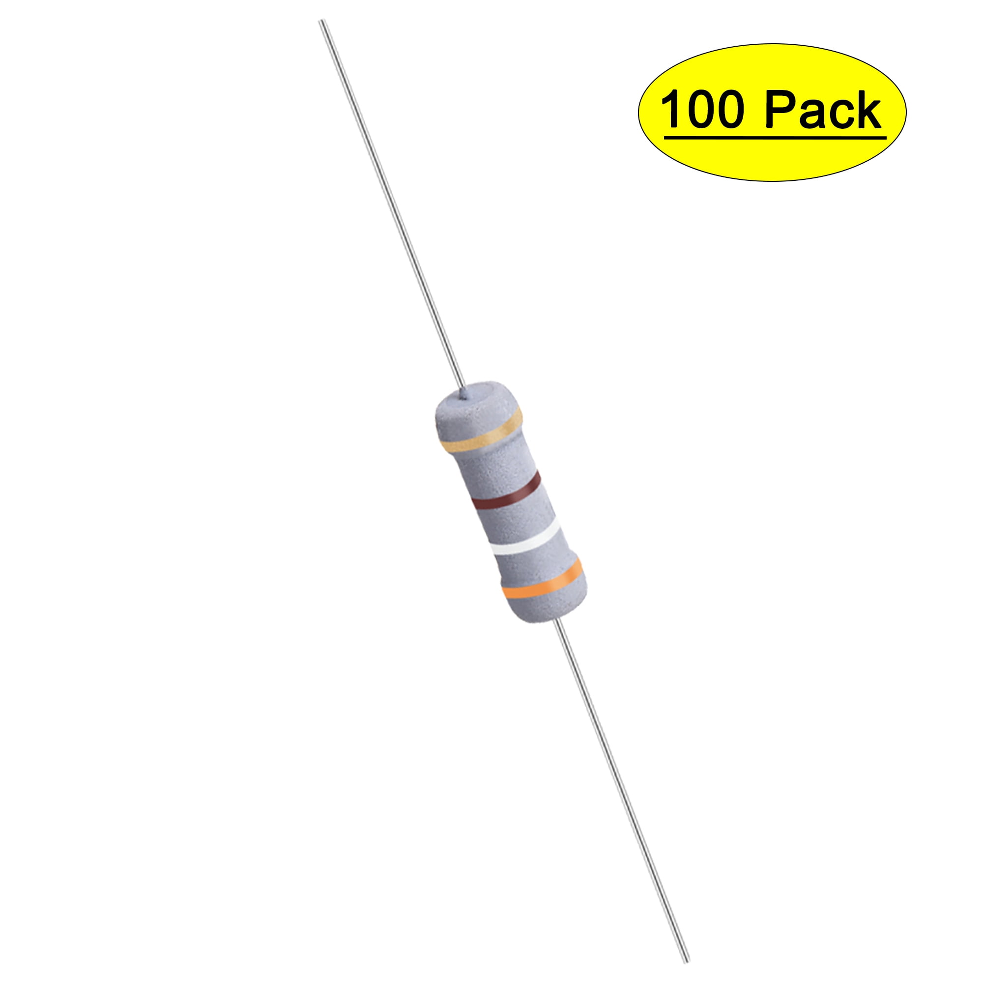 Uxcell 390 Ohm 1W ±5% Tolerance Axile Lead Metal Oxide Film Resistor ...