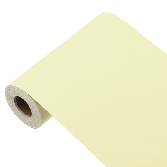 Uxcell 393"x5.9" Milk Yellow Wallpaper, Peel and Stick Wallpaper ...
