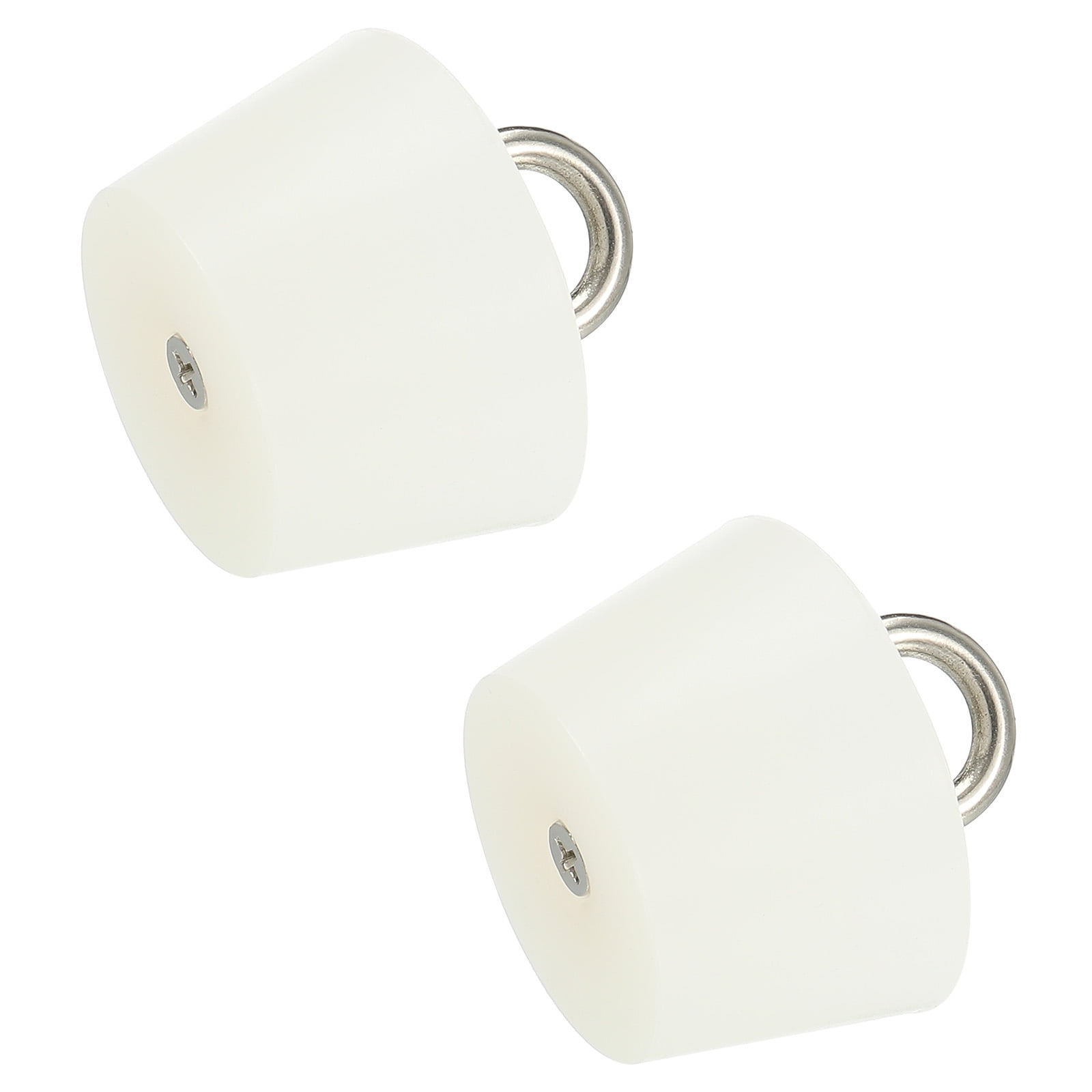 Uxcell 39mm to 50mm Silicone Rubber Tapered Plug with Ring Solid White ...