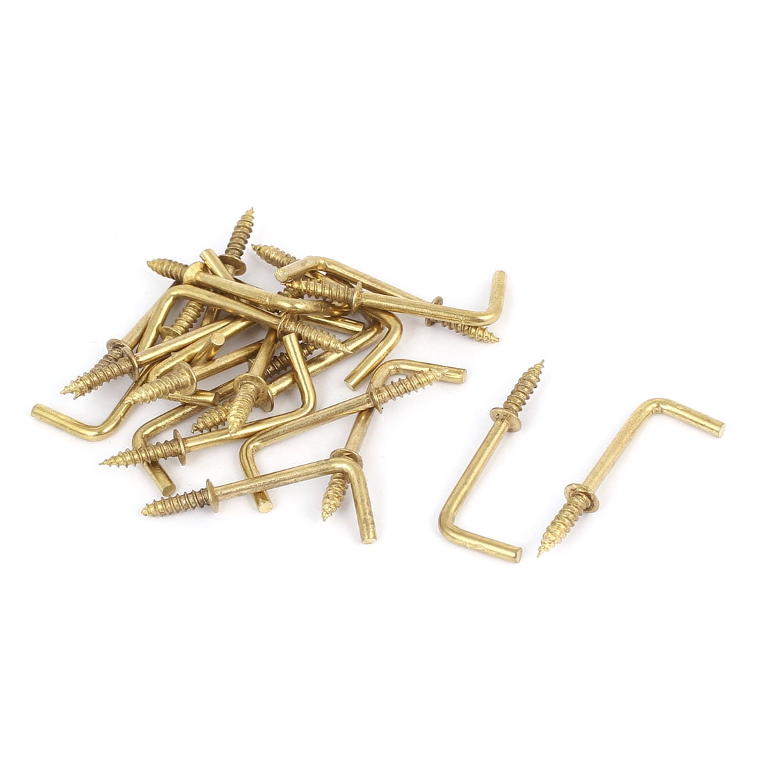 Uxcell 39mm x 14mm L Shaped Shoulder Screw Dresser Dress Cup Hook ...