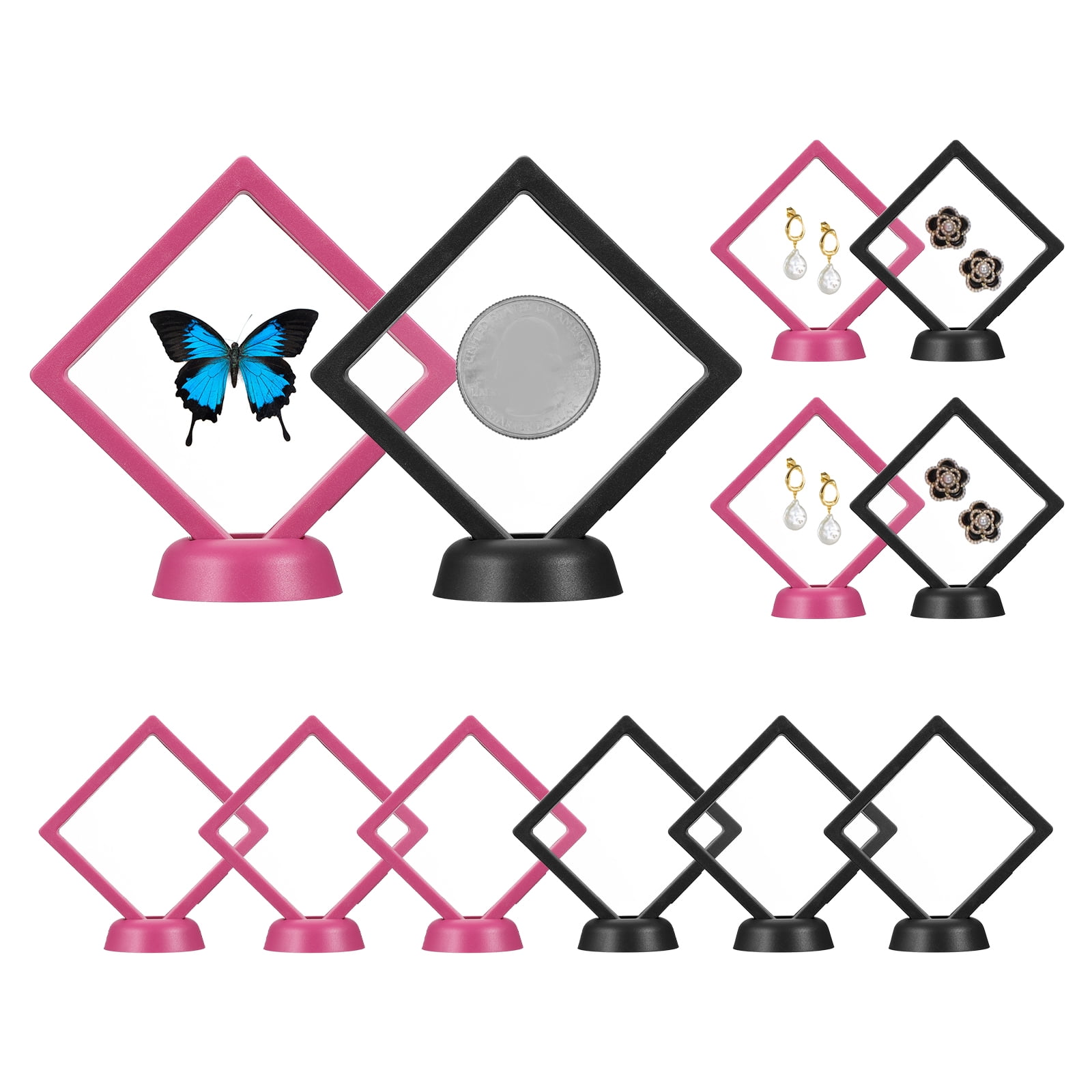 Uxcell 3D Floating Frame Display Stand Challenge Coin Display Stand ...