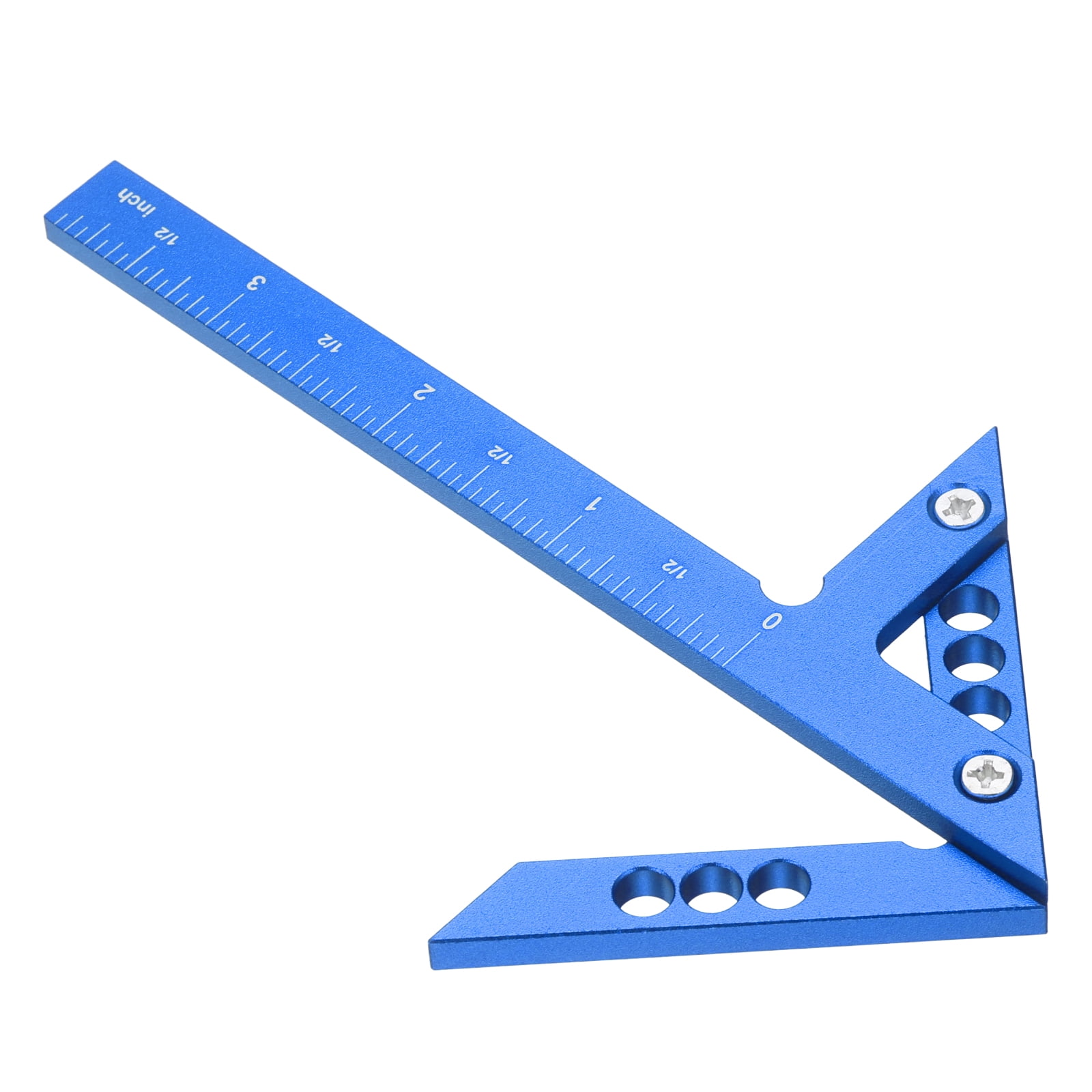 Uxcell 3D Multi-Angle Measuring Ruler 45/90 Degree Imperial Aluminum ...