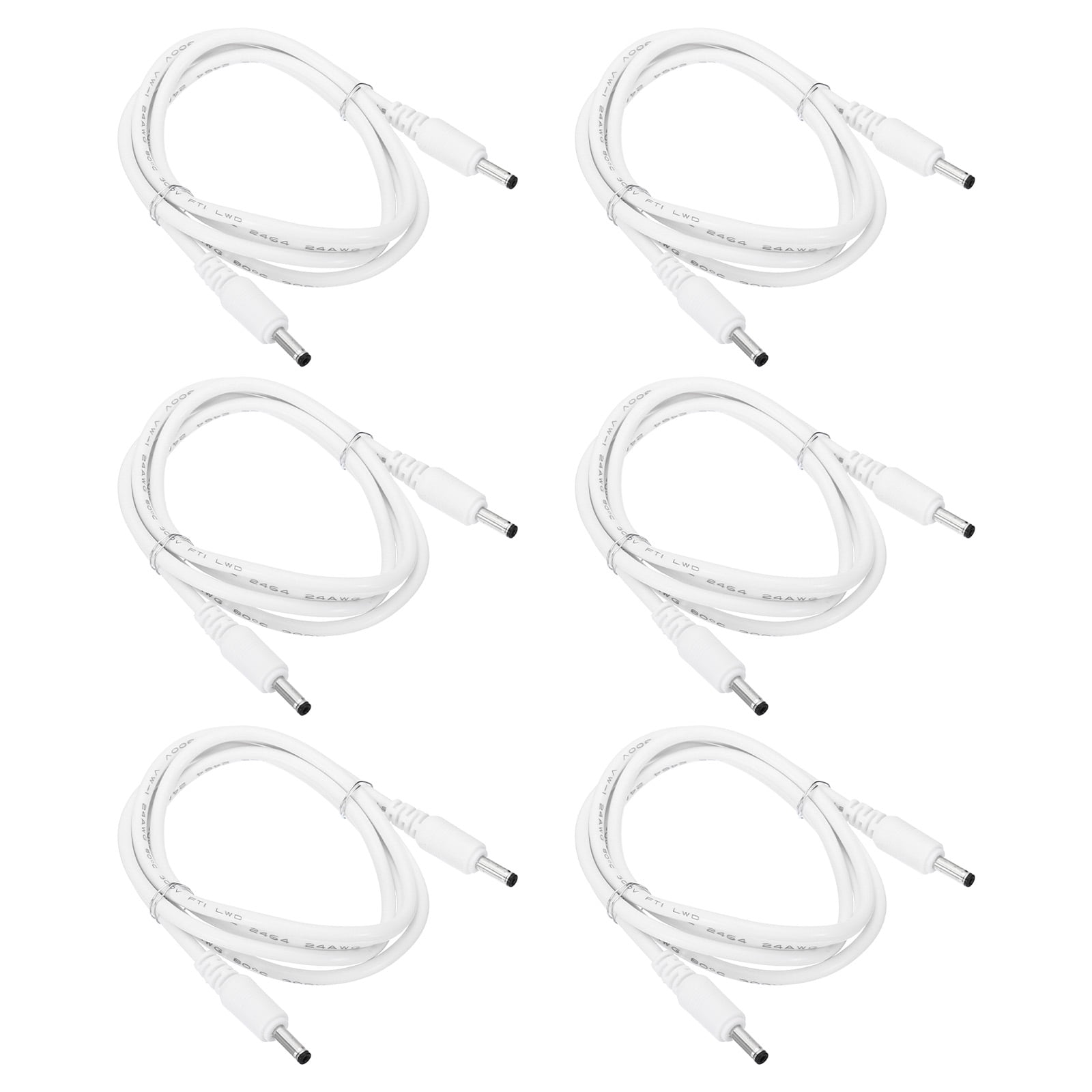 Uxcell 3Ft Male to Male 3.5x1.35mm DC Power Extension Cable, 6 Pcs ...