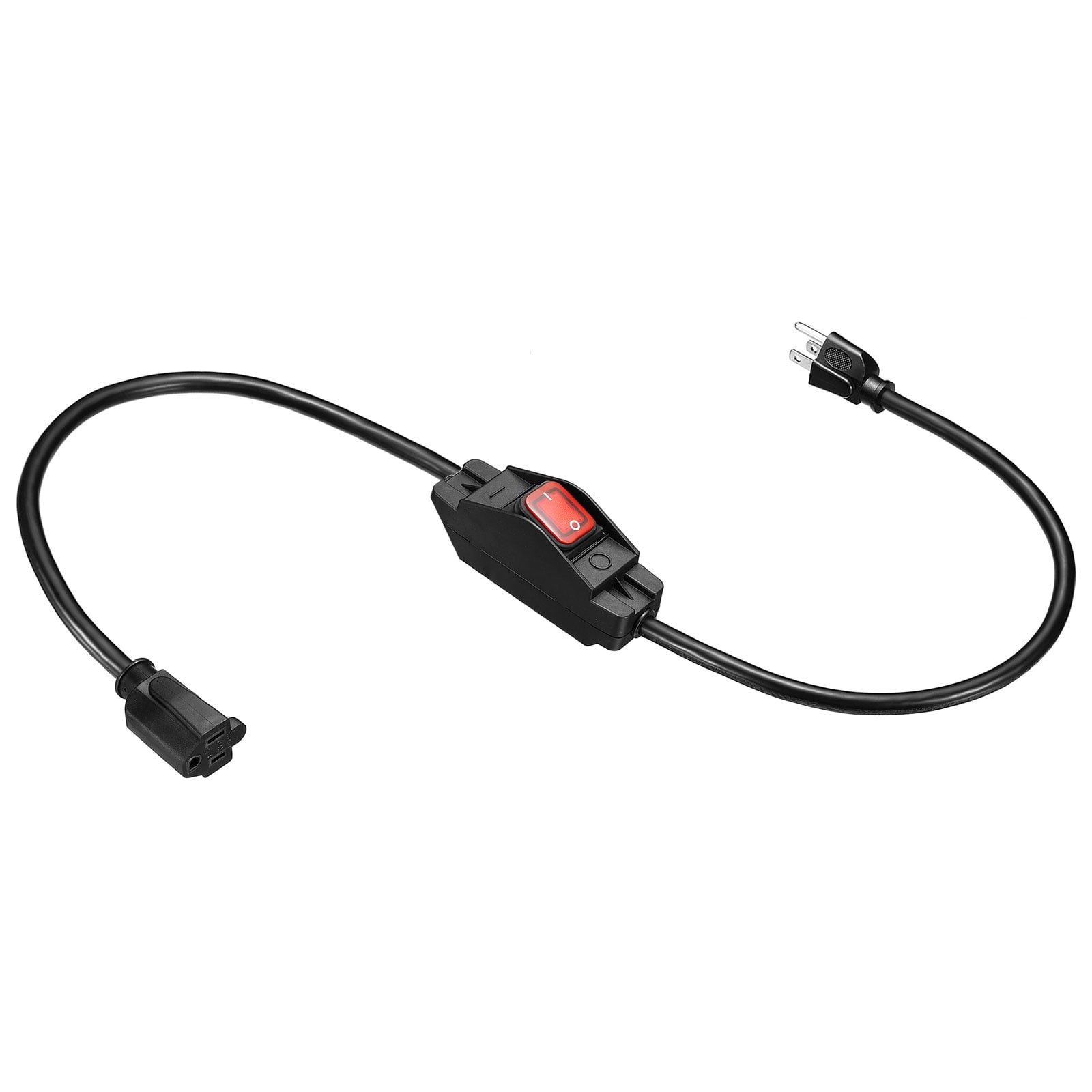 Uxcell Copper Outdoor Extension Cord with Waterproof Switch 3 Prong ...