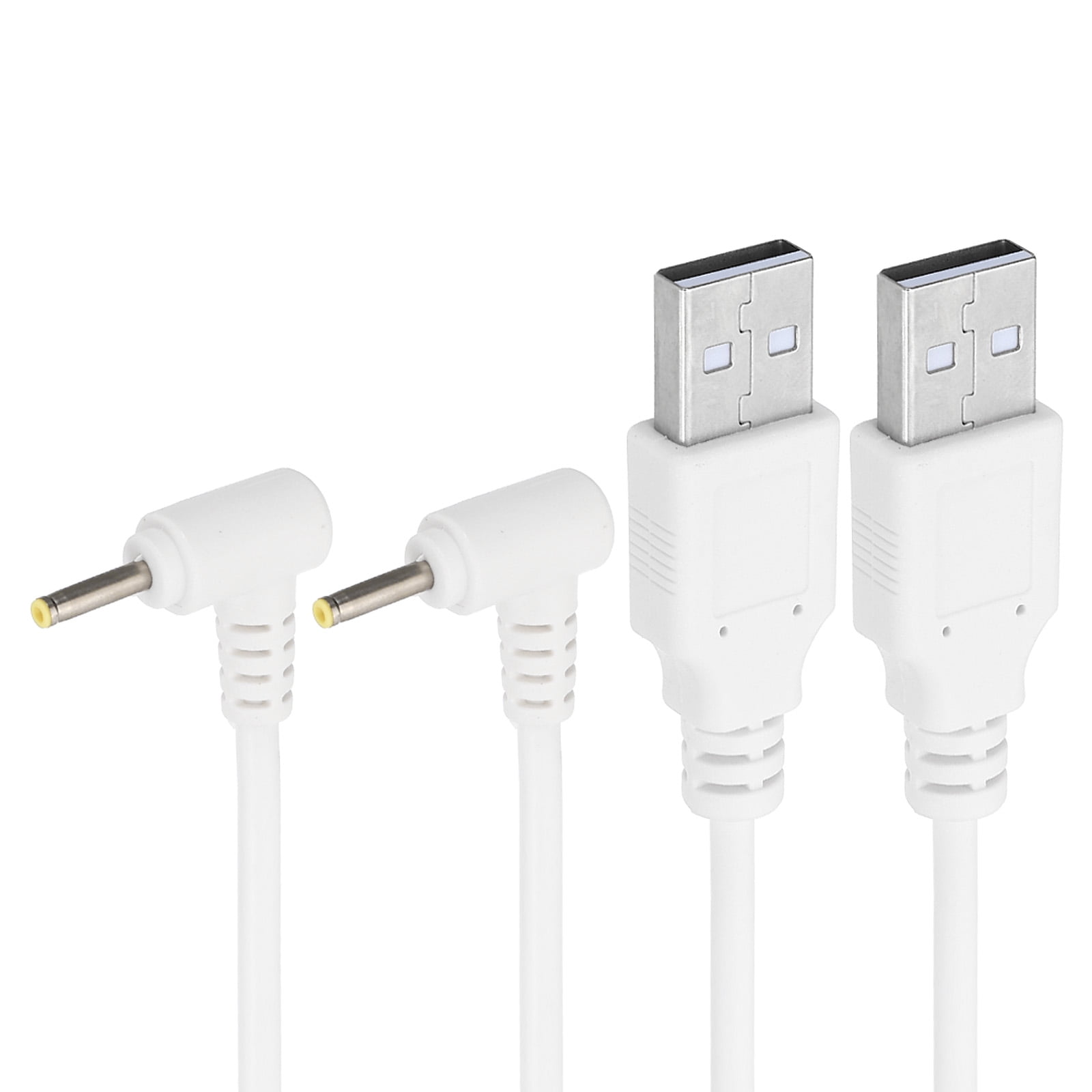 Uxcell 3Ft USB to DC 5.5x2.5mm Barrel Jack Power Cord, 2 Pcs 24AWG Wire ...