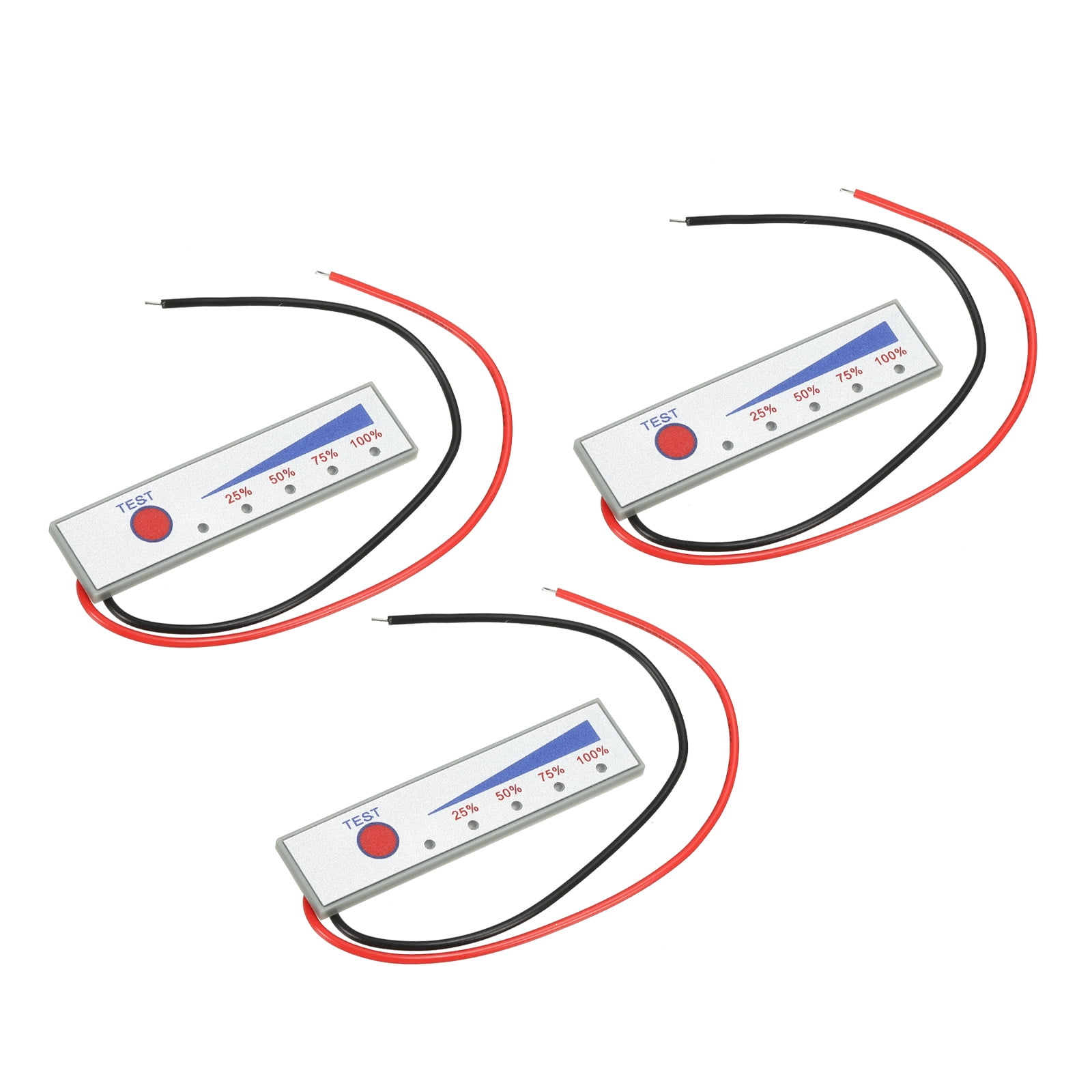Uxcell 3PCS Battery Meter Monitor, 19.8-25.2V Level Indicator Module ...