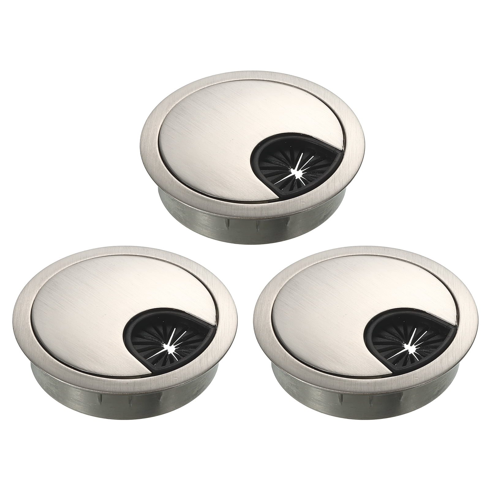 Uxcell 3Pack 2-1/8" Cable Hole Cover Zinc Alloy Desk Wire Cord Grommet ...
