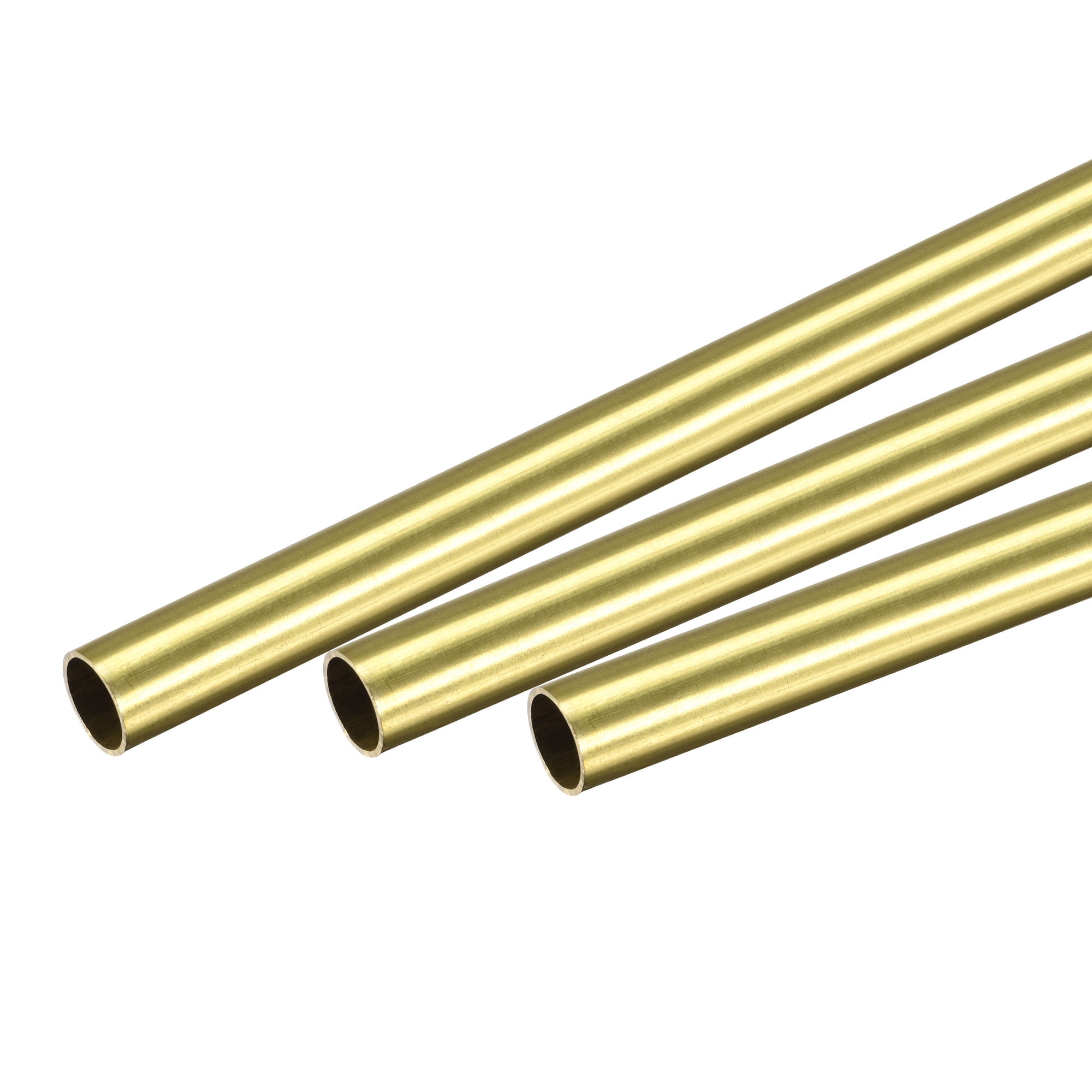 Uxcell 3Pack 8mm x 0.5mm x 400mm Seamless Straight Brass Tube for ...