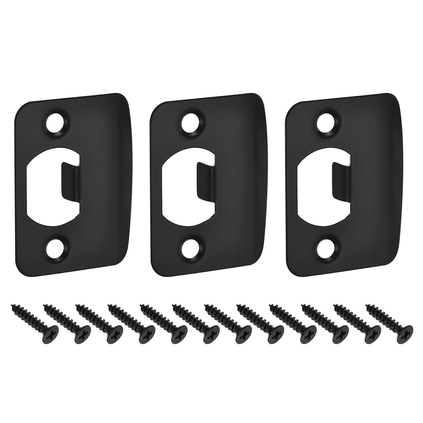 Uxcell 3Pack Door Strike Plate, 57mm x 45mm Stainless Steel Latch ...