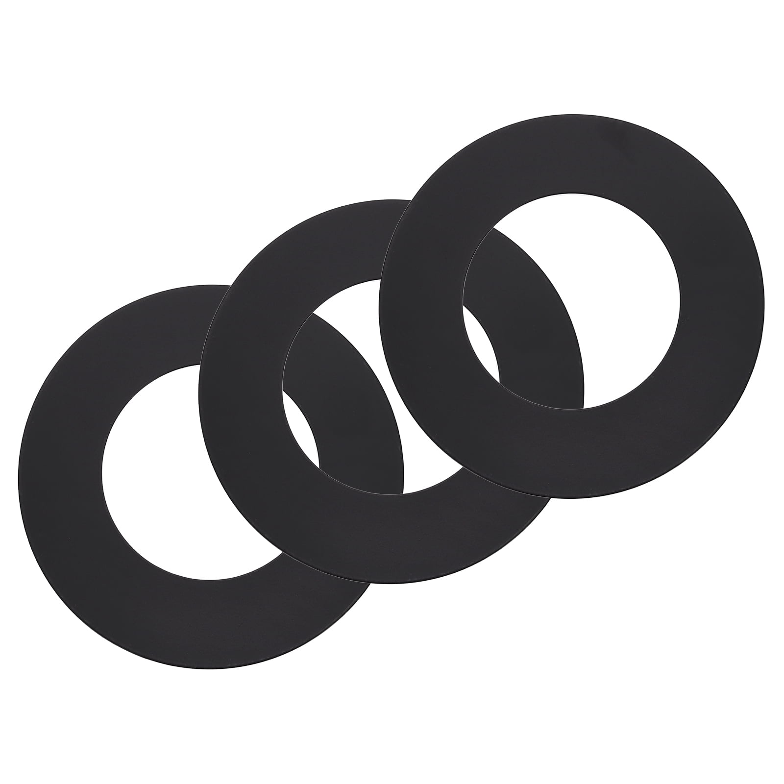 Uxcell 3Pack Goof Rings, 3" ID 5.3" OD Steel Flat Goof Trim Ring Light ...