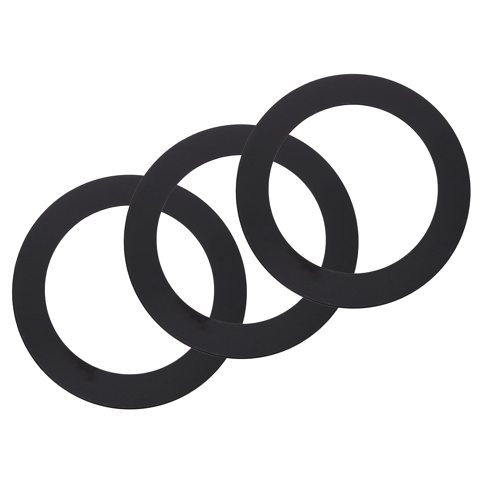 Uxcell 3Pack Goof Rings, 4" ID 5.5" OD Steel Flat Goof Trim Ring Light ...