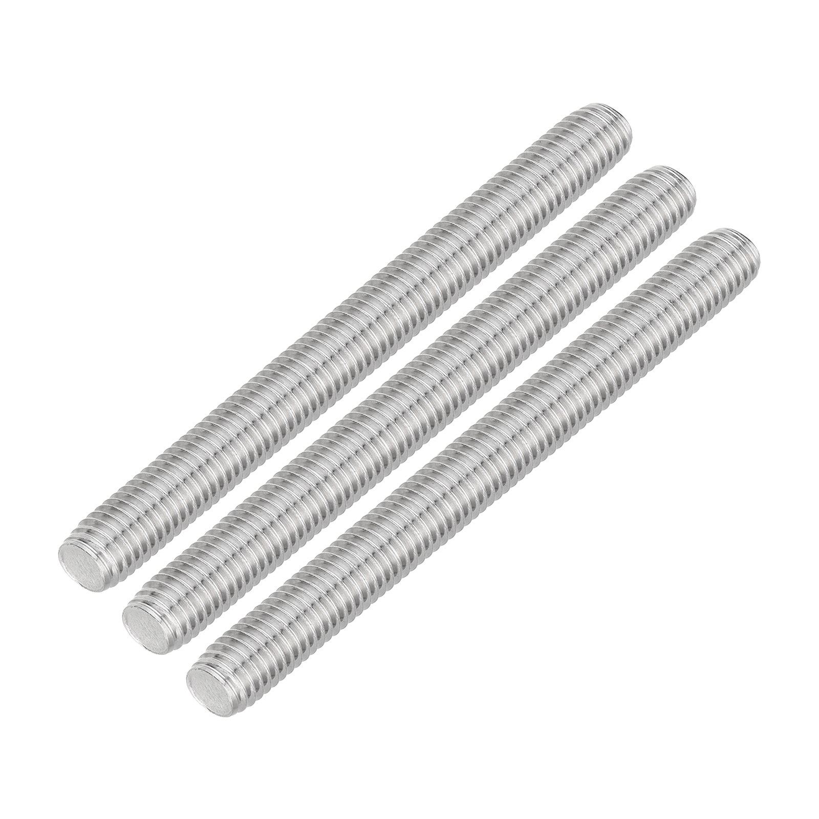 Uxcell 3Pack M10 x 100mm 1.5mm Pitch 304 Stainless Steel Fully Threaded ...