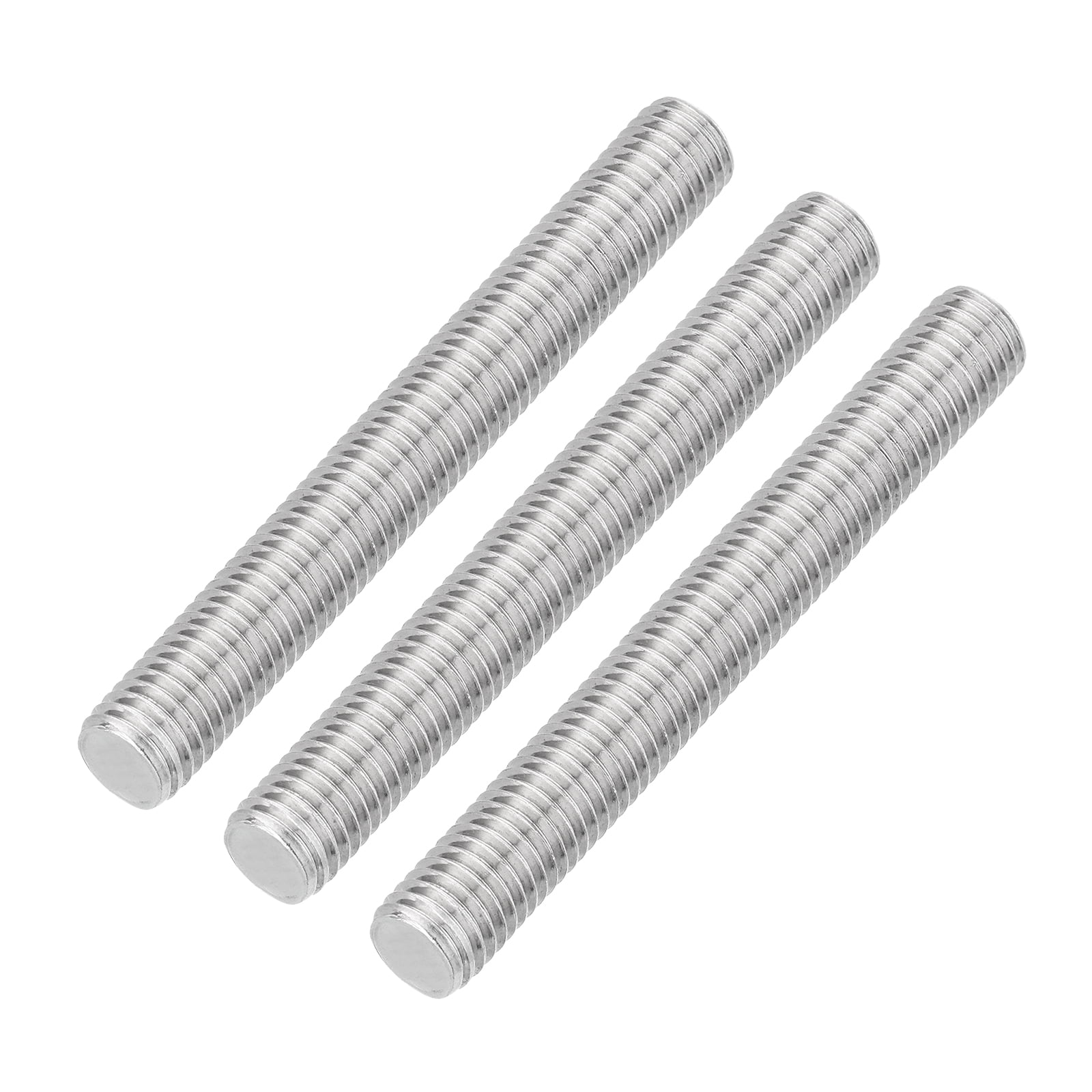 Uxcell 3Pack M12 x 100mm 1.75mm Pitch 304 Stainless Steel Fully ...
