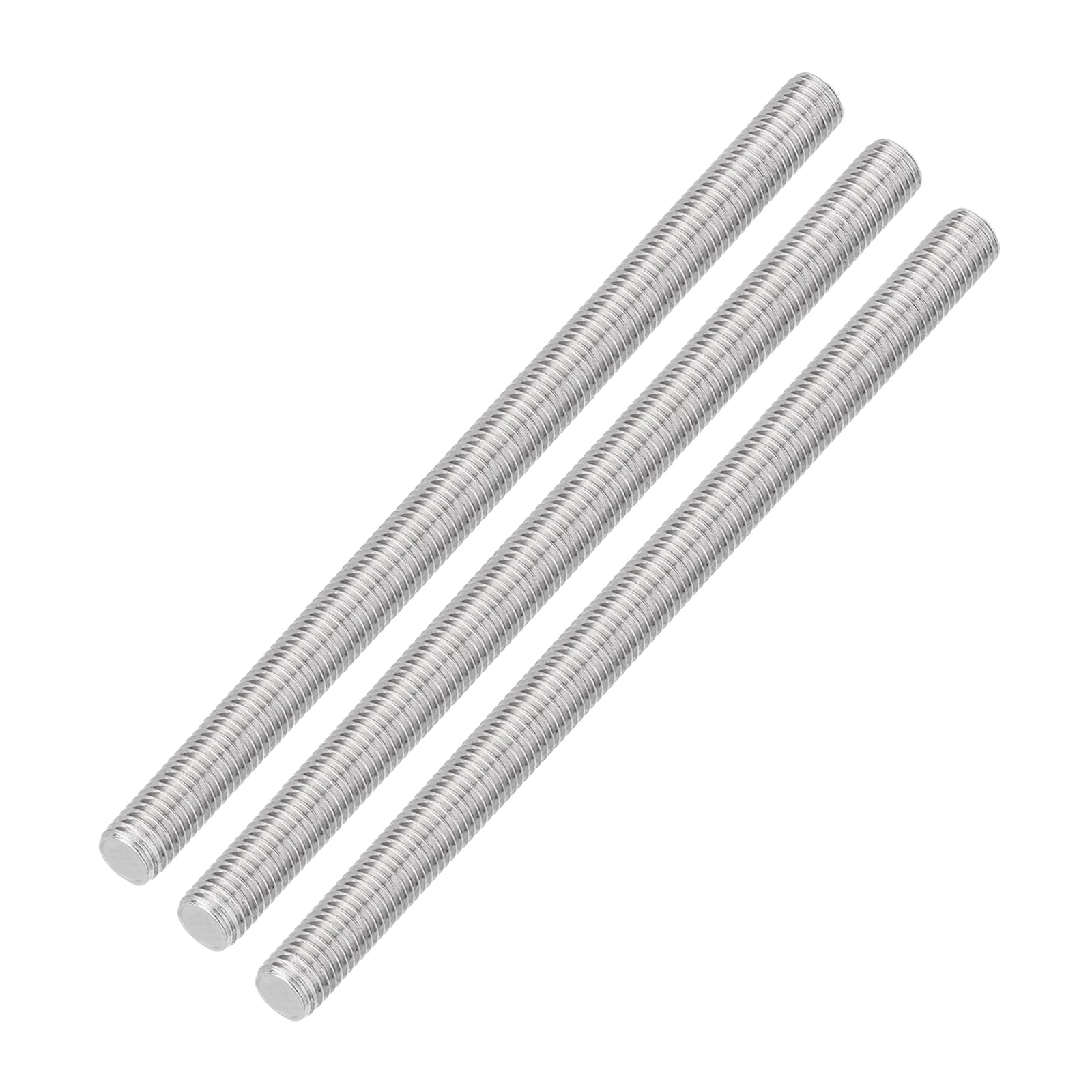 Uxcell 3Pack M12 x 200mm 1.75mm Pitch 304 Stainless Steel Fully ...
