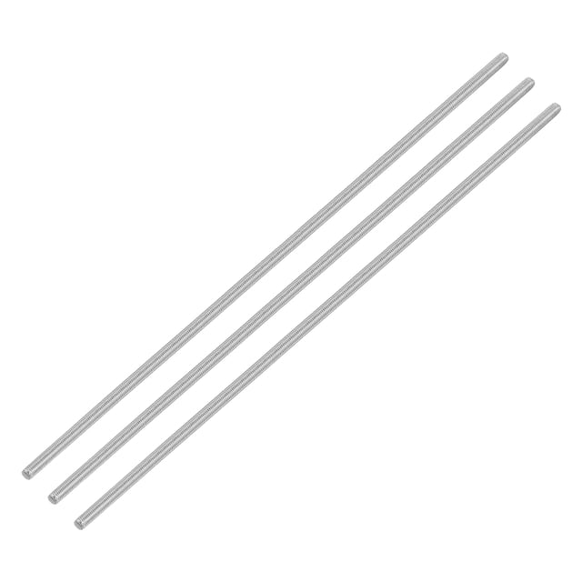 Uxcell 3Pack M5 x 300mm 0.8mm Pitch 304 Stainless Steel Fully Threaded ...