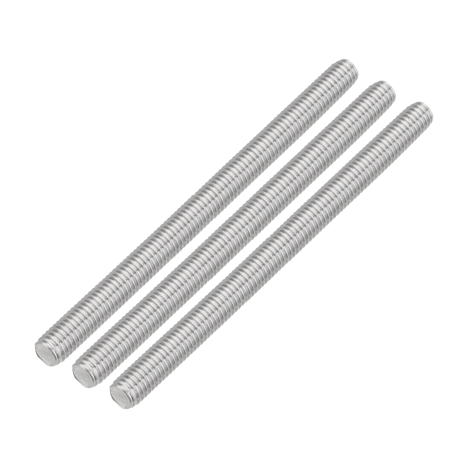 Uxcell 3Pack M8 x 110mm 1.25mm Pitch 304 Stainless Steel Fully Threaded ...