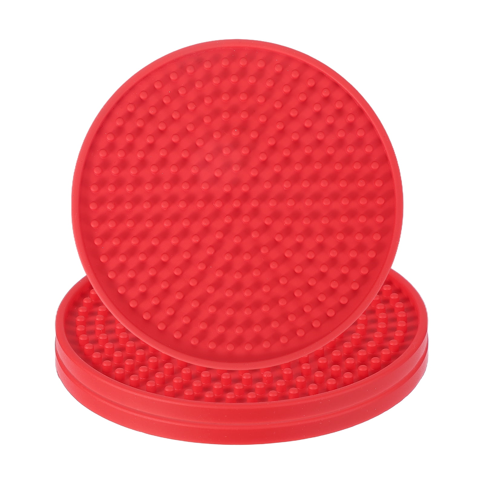 Uxcell 3Pack Non-Slip Drink Coasters, Round PVC Desk Coaster for Drinks ...