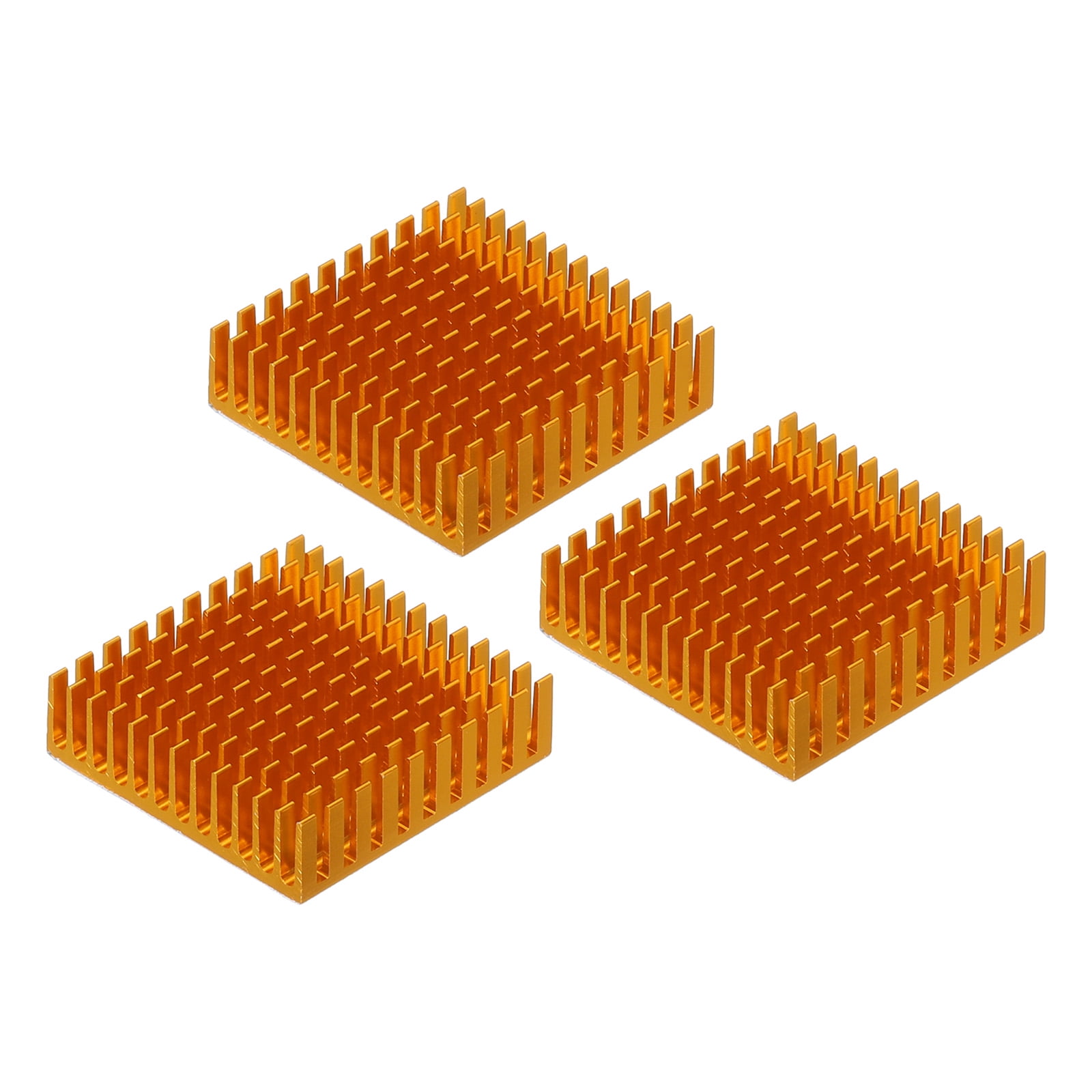 Uxcell 3Pcs 40x40x11mm Heatsink Aluminum Radiator With Thermal Blue ...