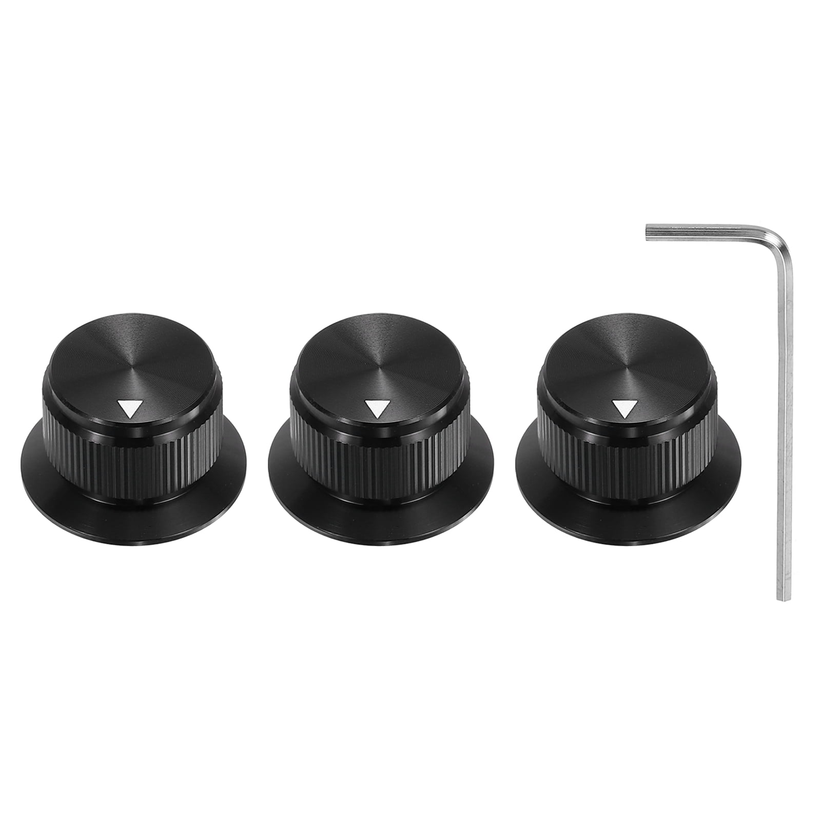 Uxcell 3Pcs Aluminium Potentiometer Knobs 1/4" Volume Tone Control Top ...