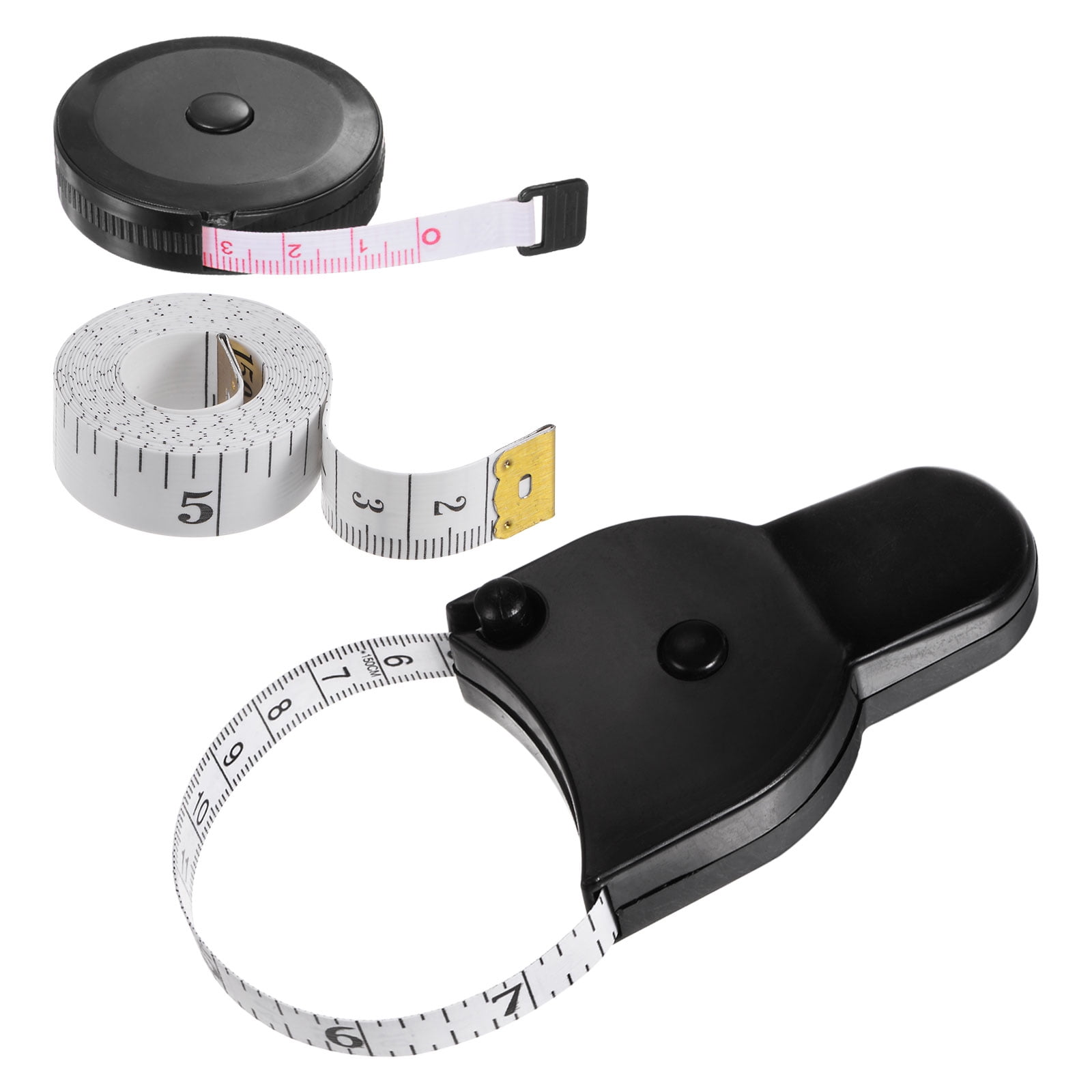 Uxcell 3Pcs Body Tape Measure Push and Lock Tape 60" Retractable ...