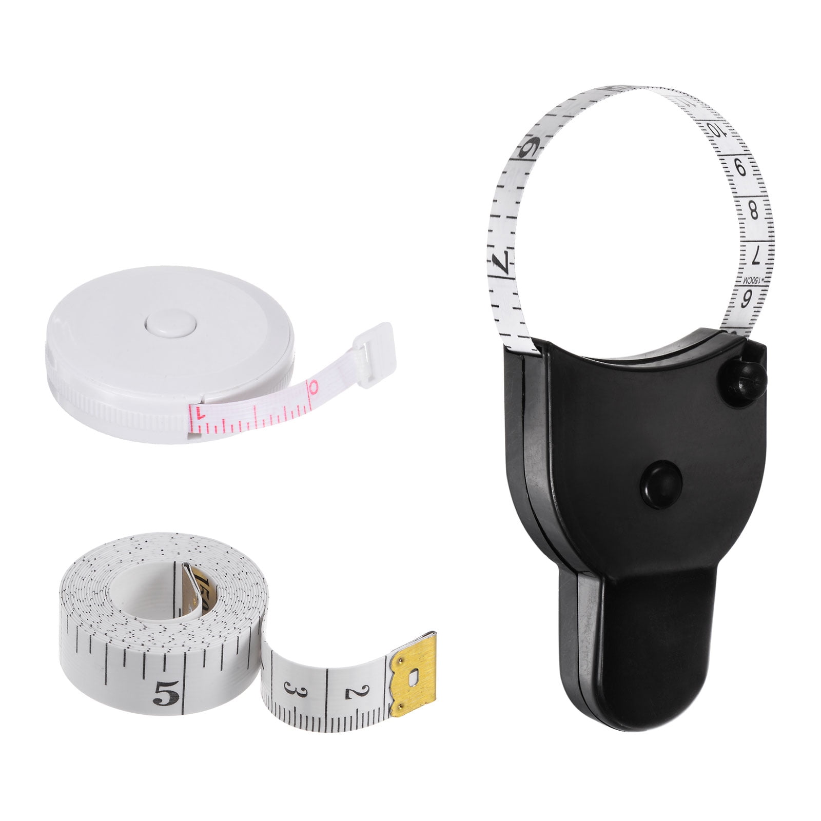 Uxcell 3Pcs Body Tape Measure Push and Lock Tape 60" Retractable ...