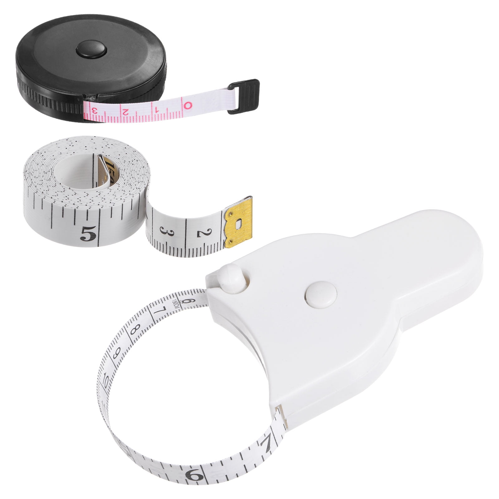 Uxcell 3Pcs Body Tape Measure Push and Lock Tape 60" Retractable ...