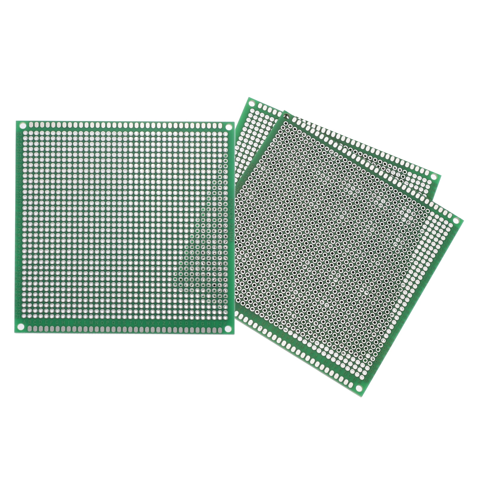 Uxcell 3Pcs Breadboard Solderable 100mm x 100mm Green Circuit PCB Board ...